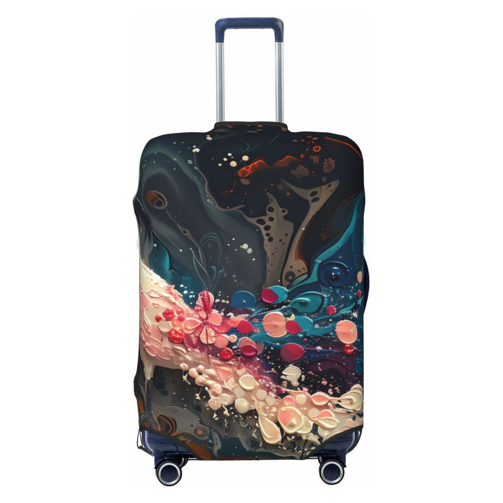 Bingfone Abstract Peacock Painting Luggage Cover Washable Suitcase ...