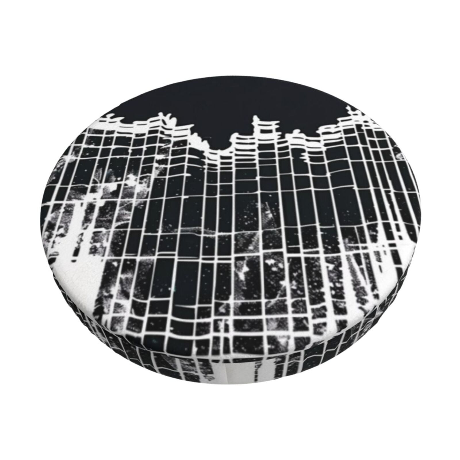 Bingfone Abstract Red Sun Design Padded Round Bar Stool Cover Cushion ...