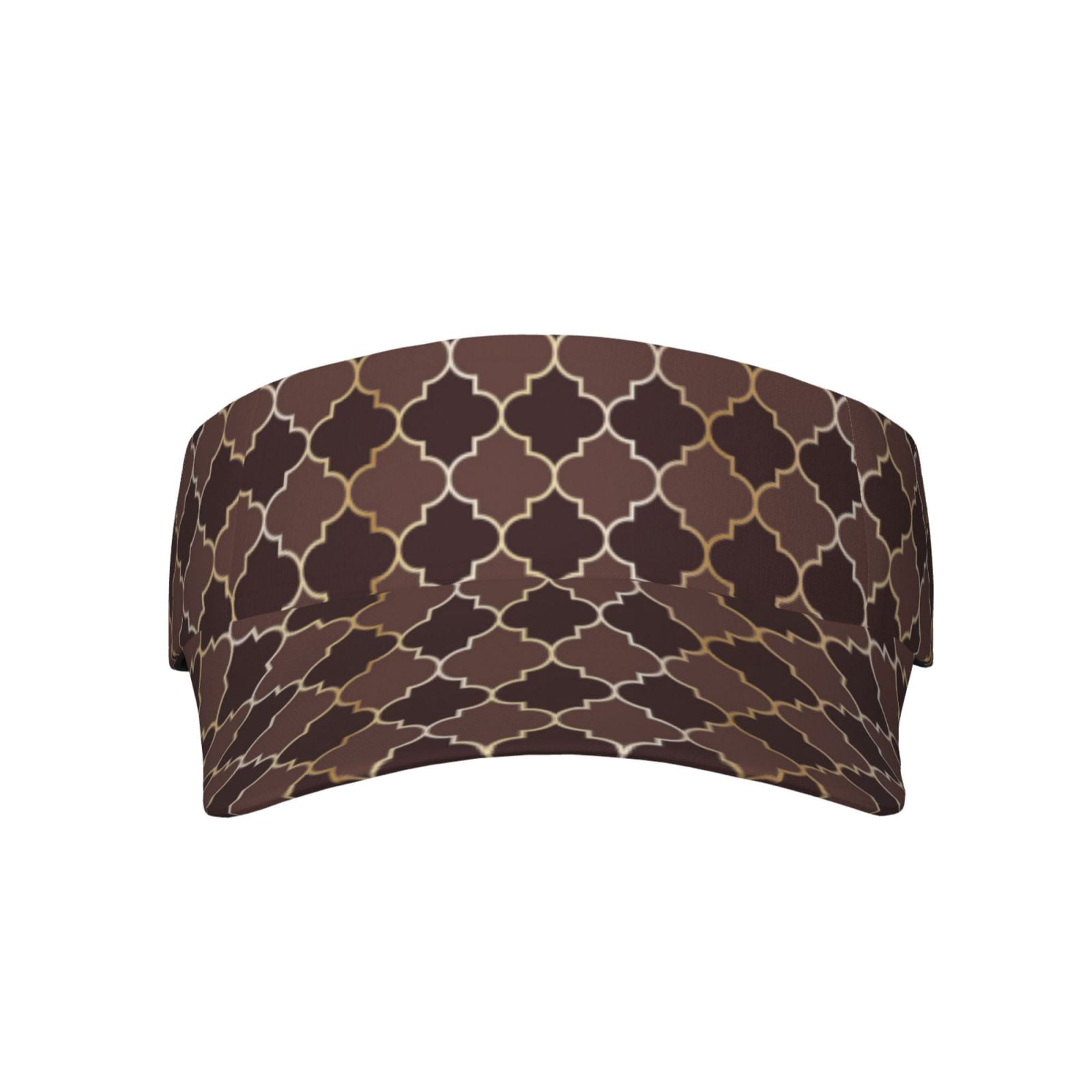 Bingfone Adjustable Empty Top Sun Visor For Women And Men-Brown Gold ...
