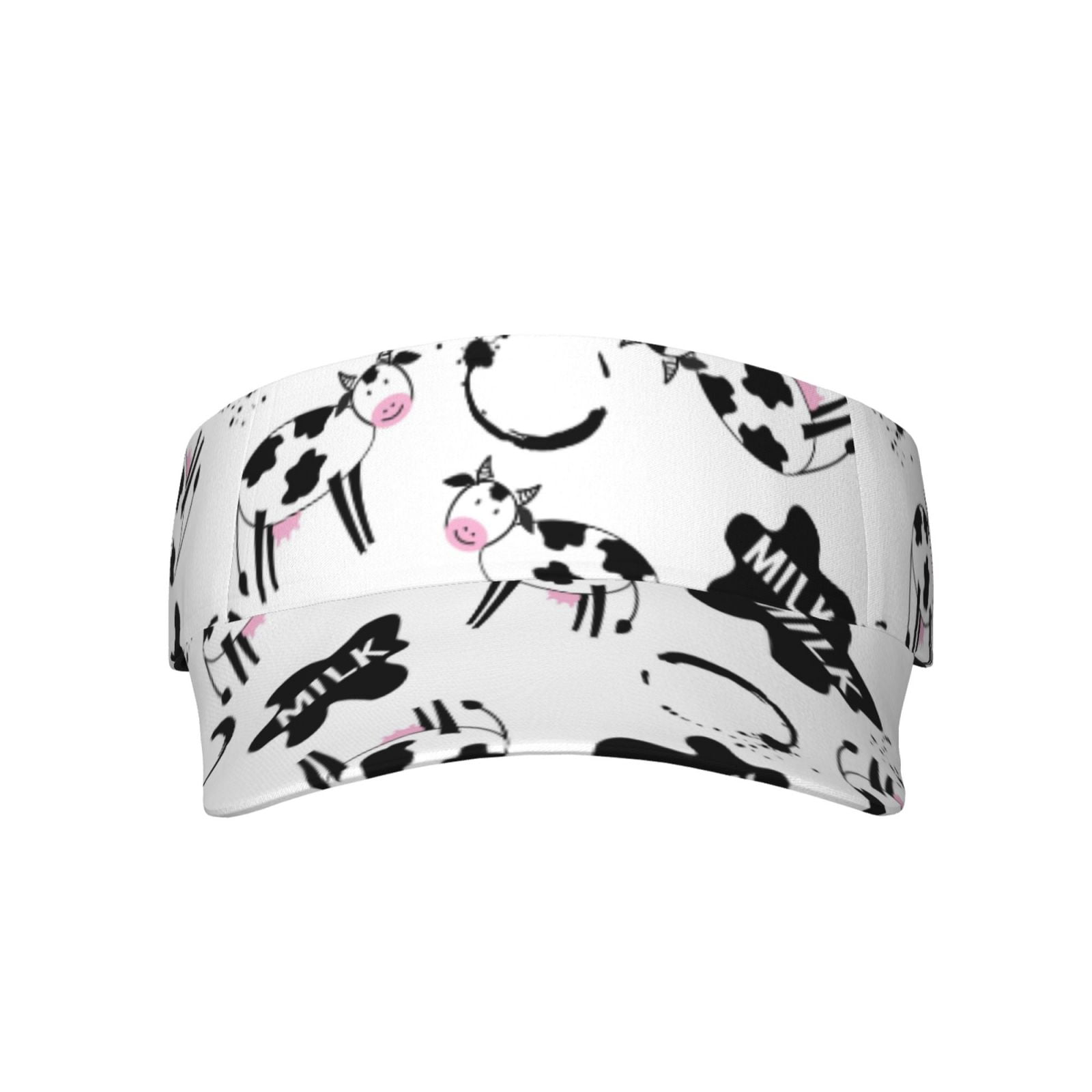 Bingfone Adjustable Empty Top Sun Visor For Women And Men-Cute Cow And ...