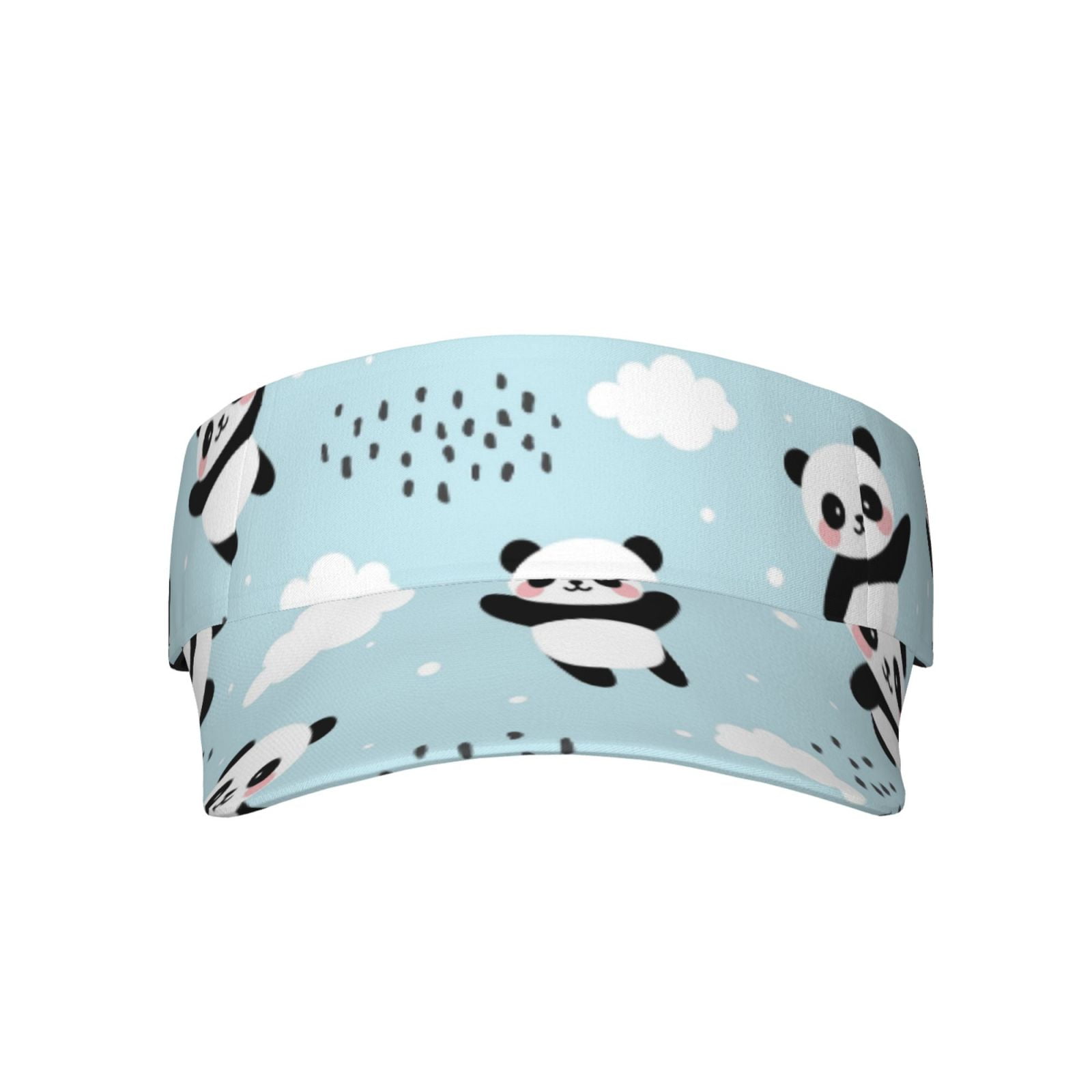 Bingfone Adjustable Empty Top Sun Visor For Women And Men-Cute Panda ...