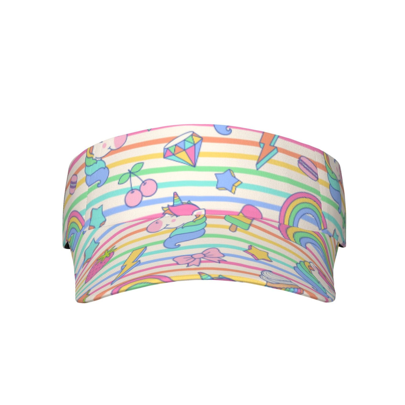 Bingfone Adjustable Empty Top Sun Visor For Women And Men-Cute Unicorn ...