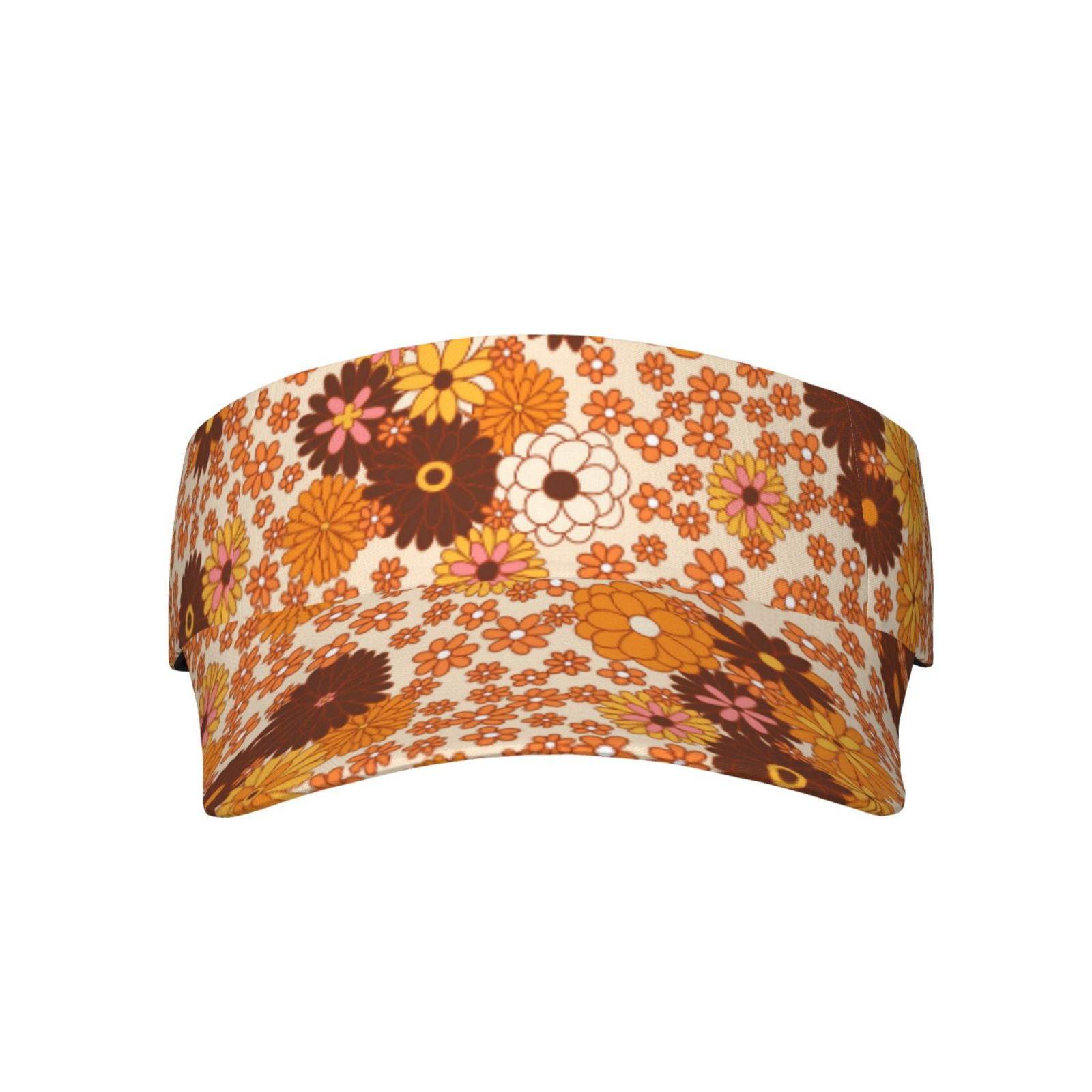 Bingfone Adjustable Empty Top Sun Visor For Women And Men-Hippie Ditsy ...