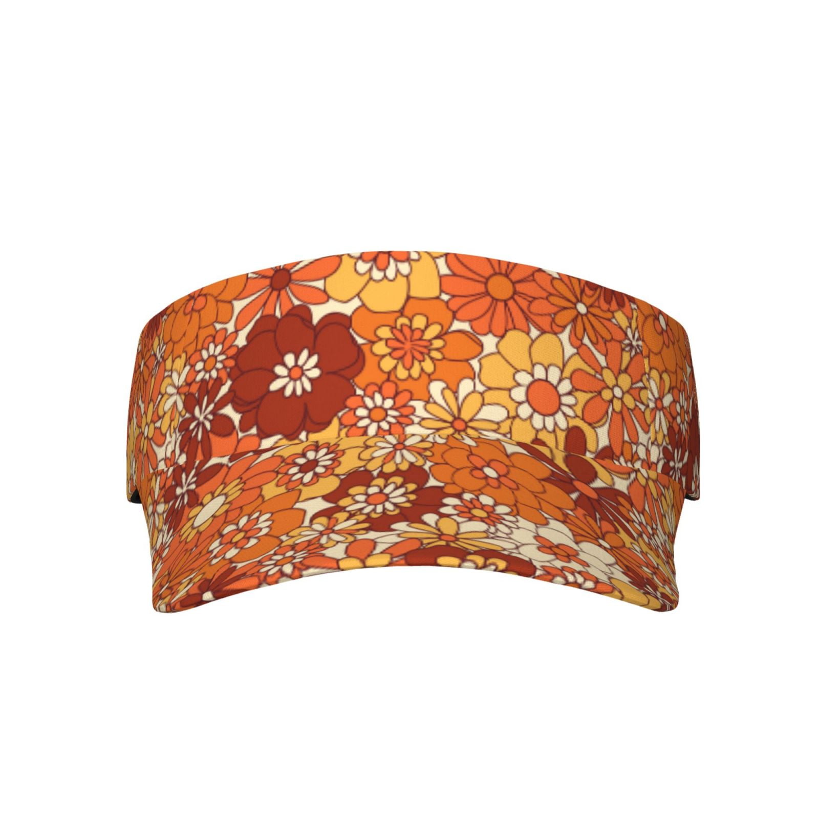 Bingfone Adjustable Empty Top Sun Visor For Women And Men-Hippie Flower ...