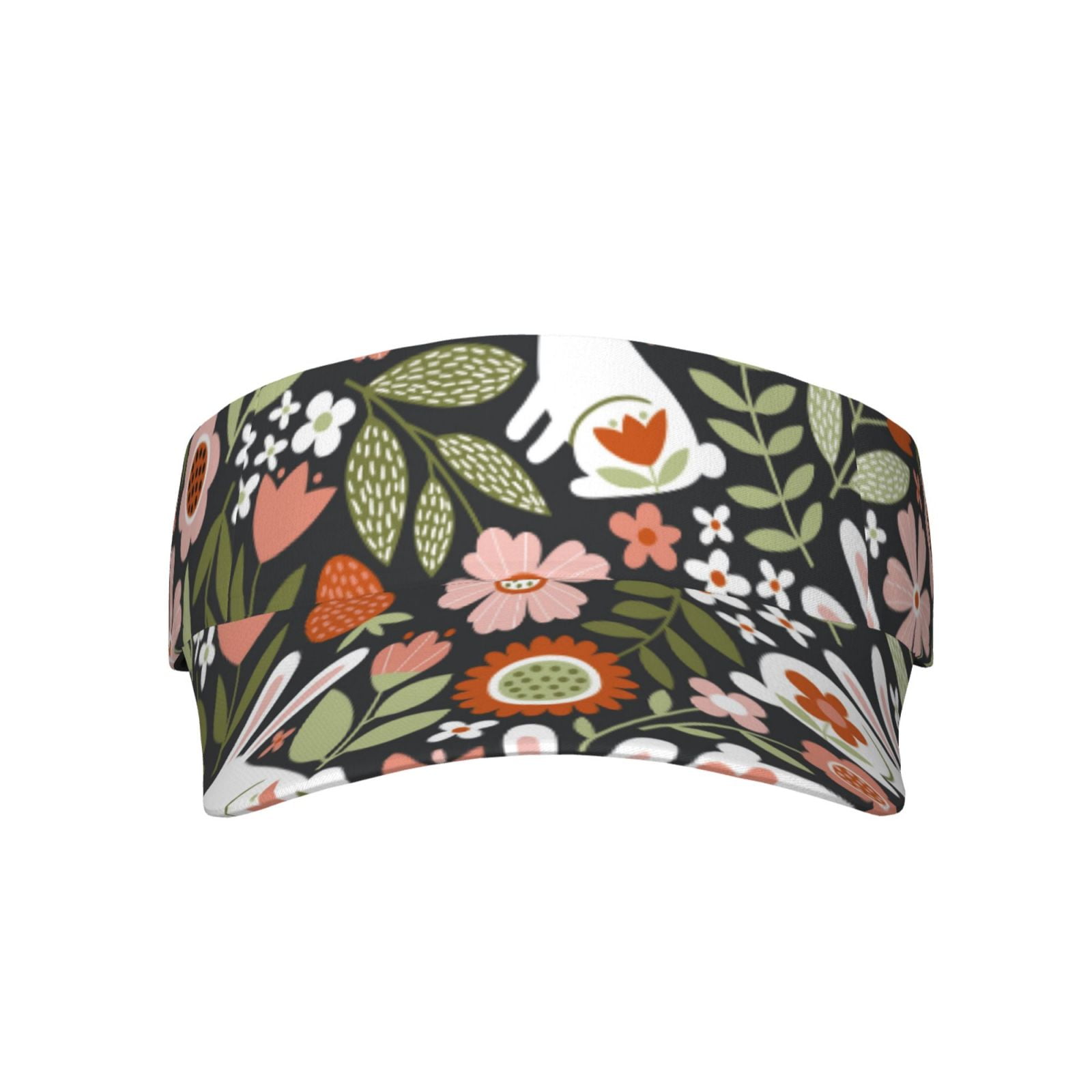 Bingfone Adjustable Empty Top Sun Visor For Women And Men-Rabbits On Floral - Walmart.com