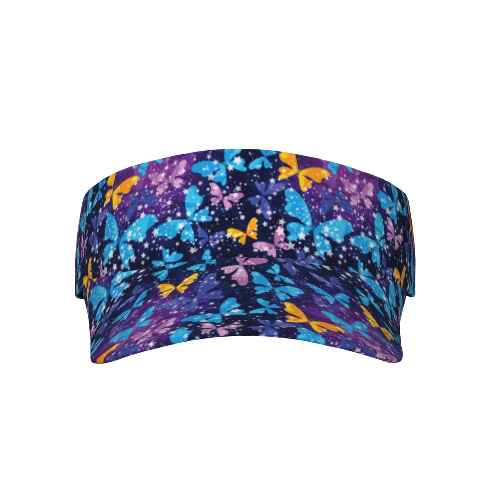 Bingfone Adjustable Empty Top Sun Visor for Women and Men-Butterflies ...