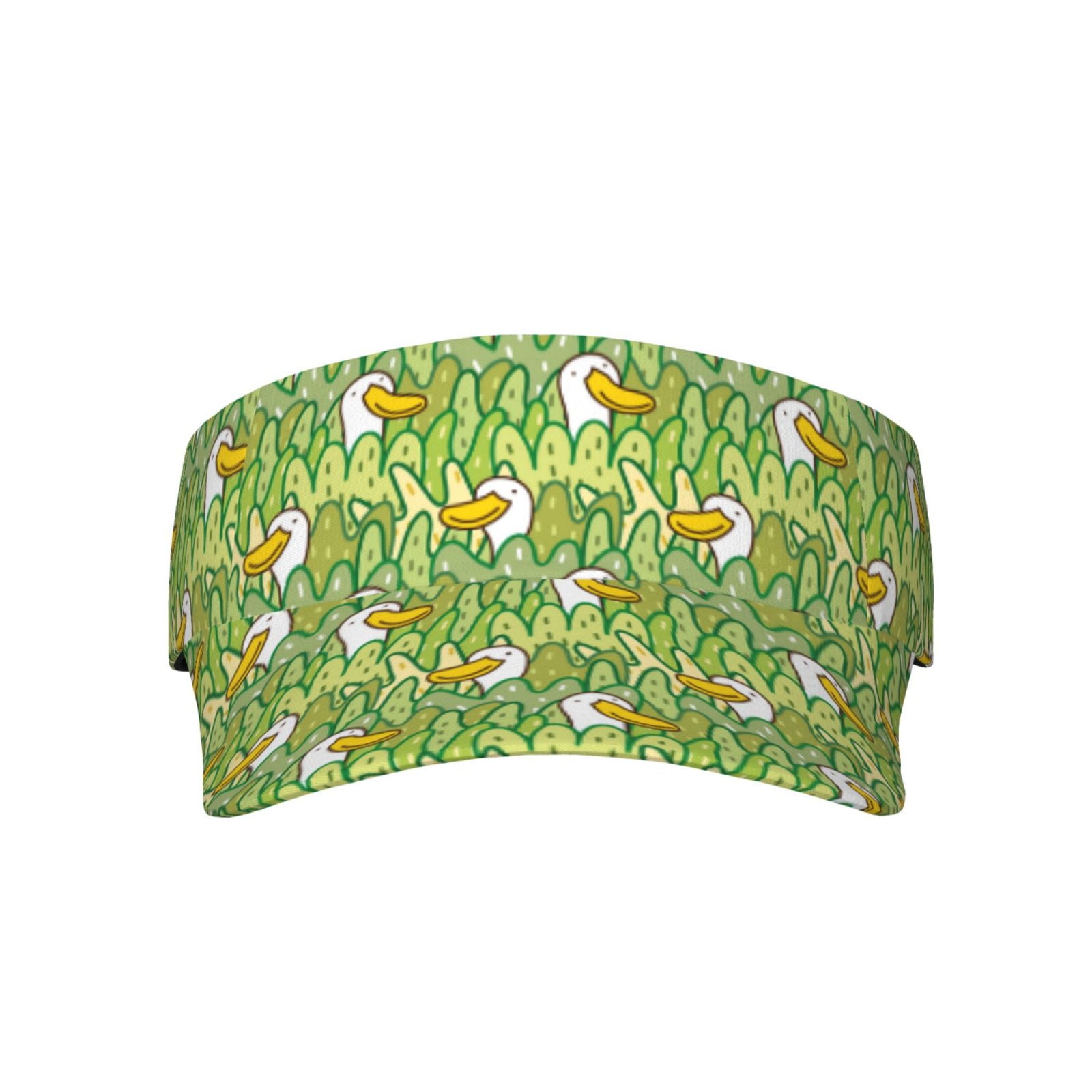 Bingfone Adjustable Empty Top Sun Visor for Women and Men-Cartoon Duck ...