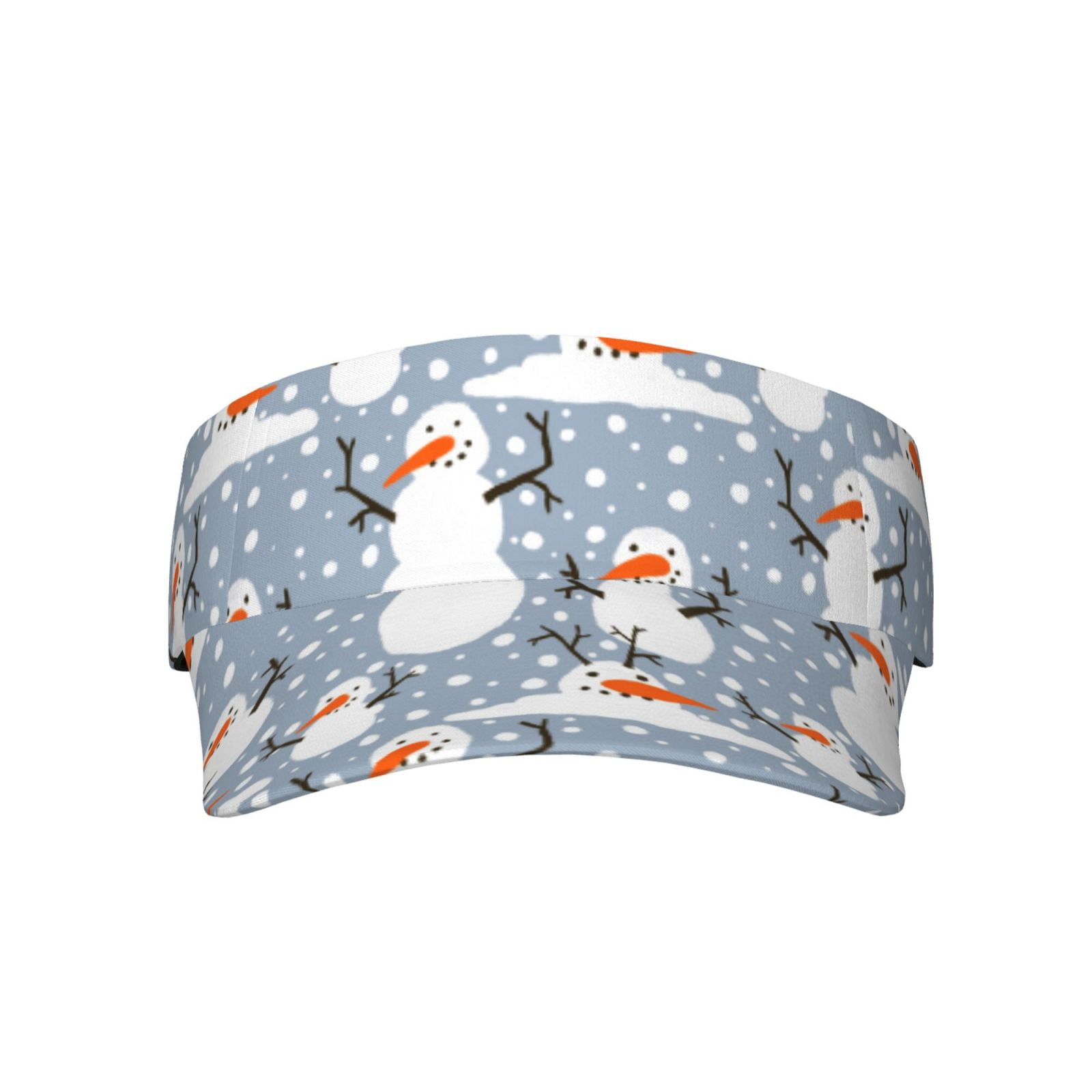 Bingfone Adjustable Empty Top Sun Visor for Women and Men-Happy Snowmen ...