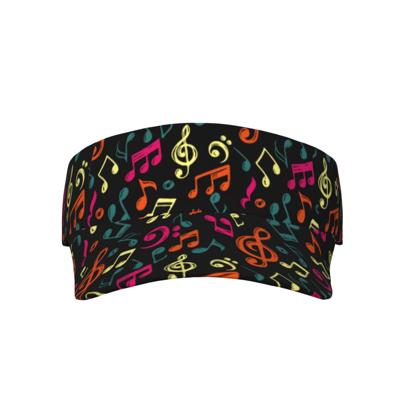 Bingfone Adjustable Empty Top Sun Visor for Women and Men-Music Notes ...