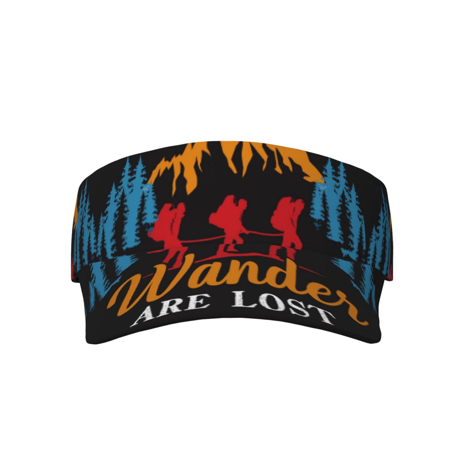Bingfone Adjustable Empty Top Sun Visor for Women and Men-Not All Who Wander Are Lost Hiking ...