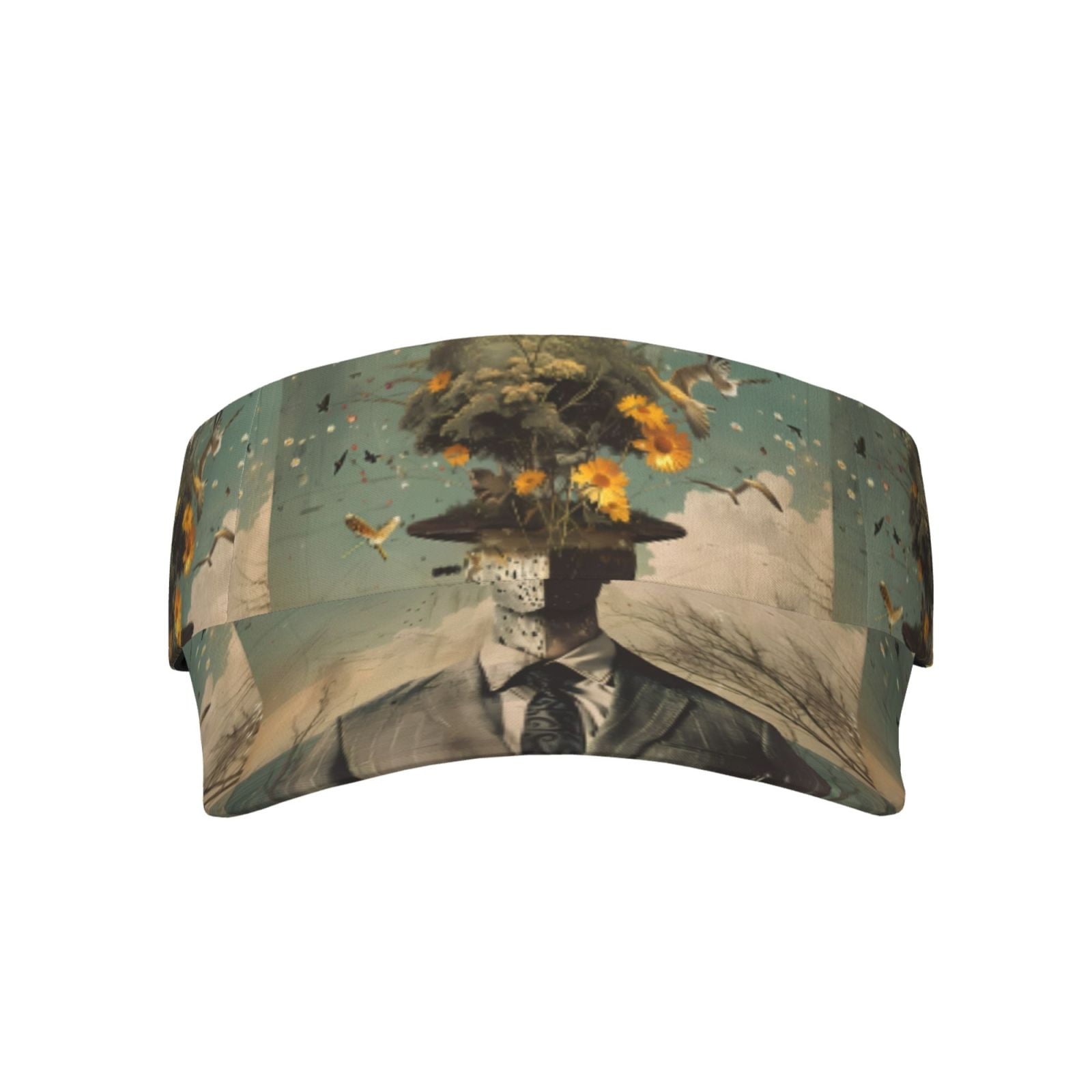 Bingfone Adjustable Empty Top Sun Visor for Women and Men-Surreal ...