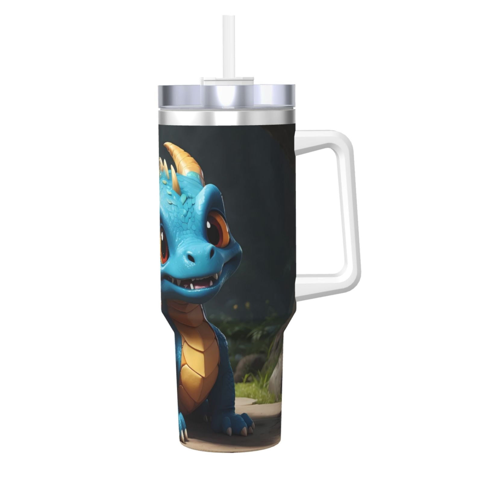 Bingfone Adorable Blue Baby Dragon for 40 Oz Stainless Steel Travel Mug ...