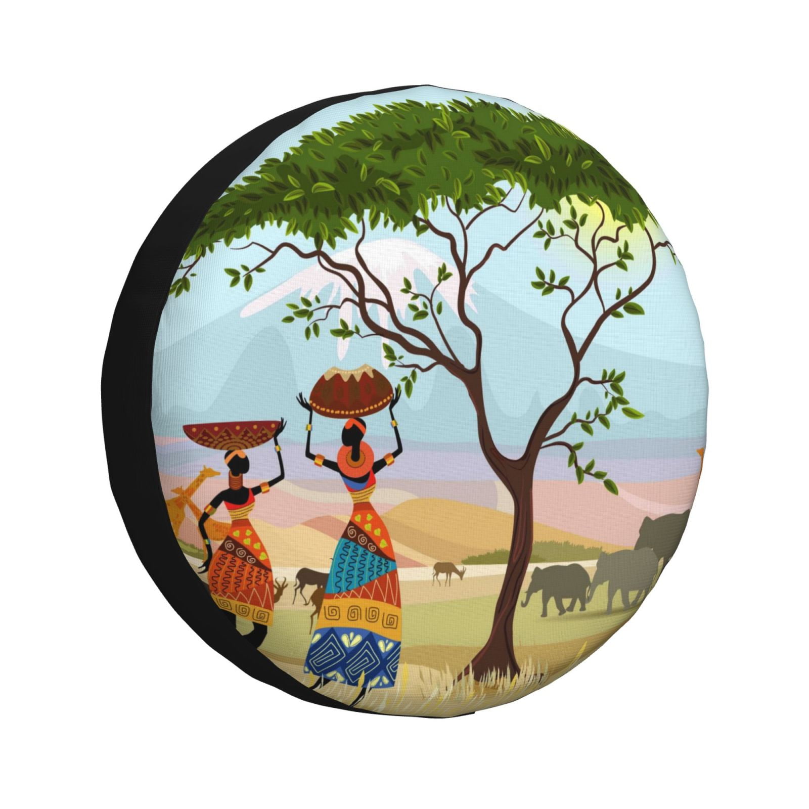 Bingfone African Women Spare Tire Cover Weatherproof Universal Wheel ...