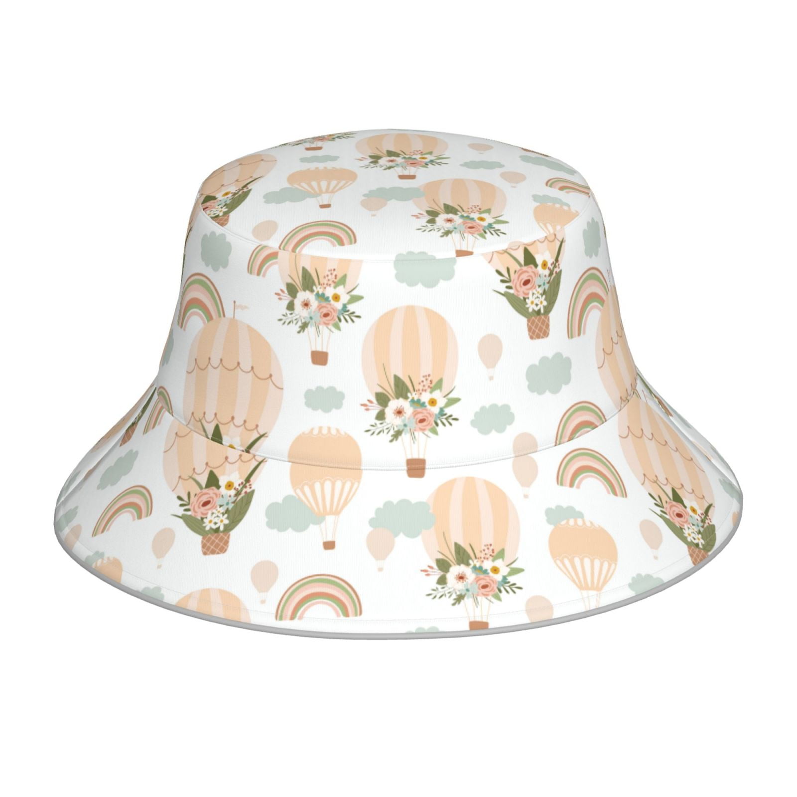 Bingfone Air Balloon And Flower Bucket Hat For Men Women,Packable ...