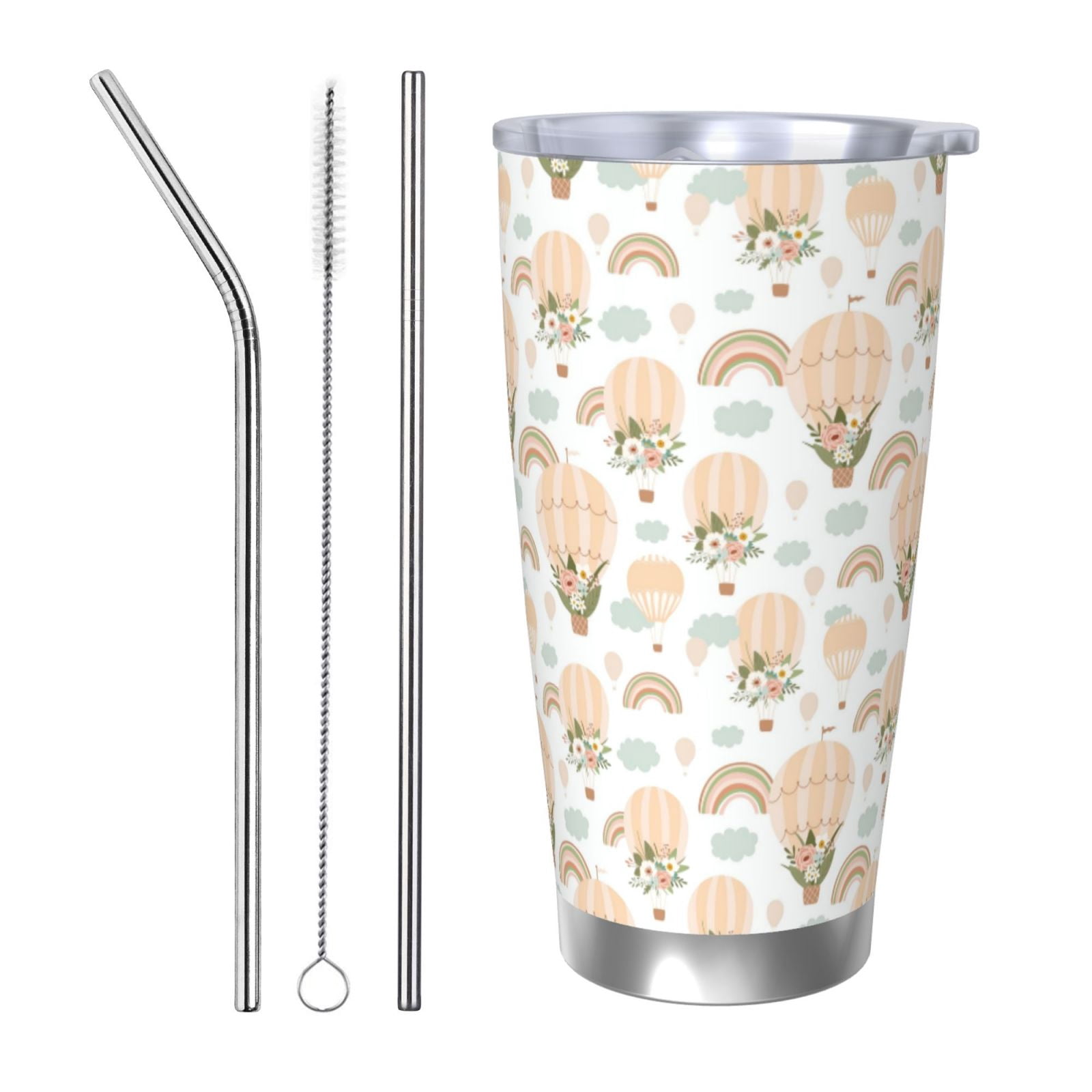 Bingfone Air Balloon and Flower for 20 Oz Stainless Steel Travel Mug ...