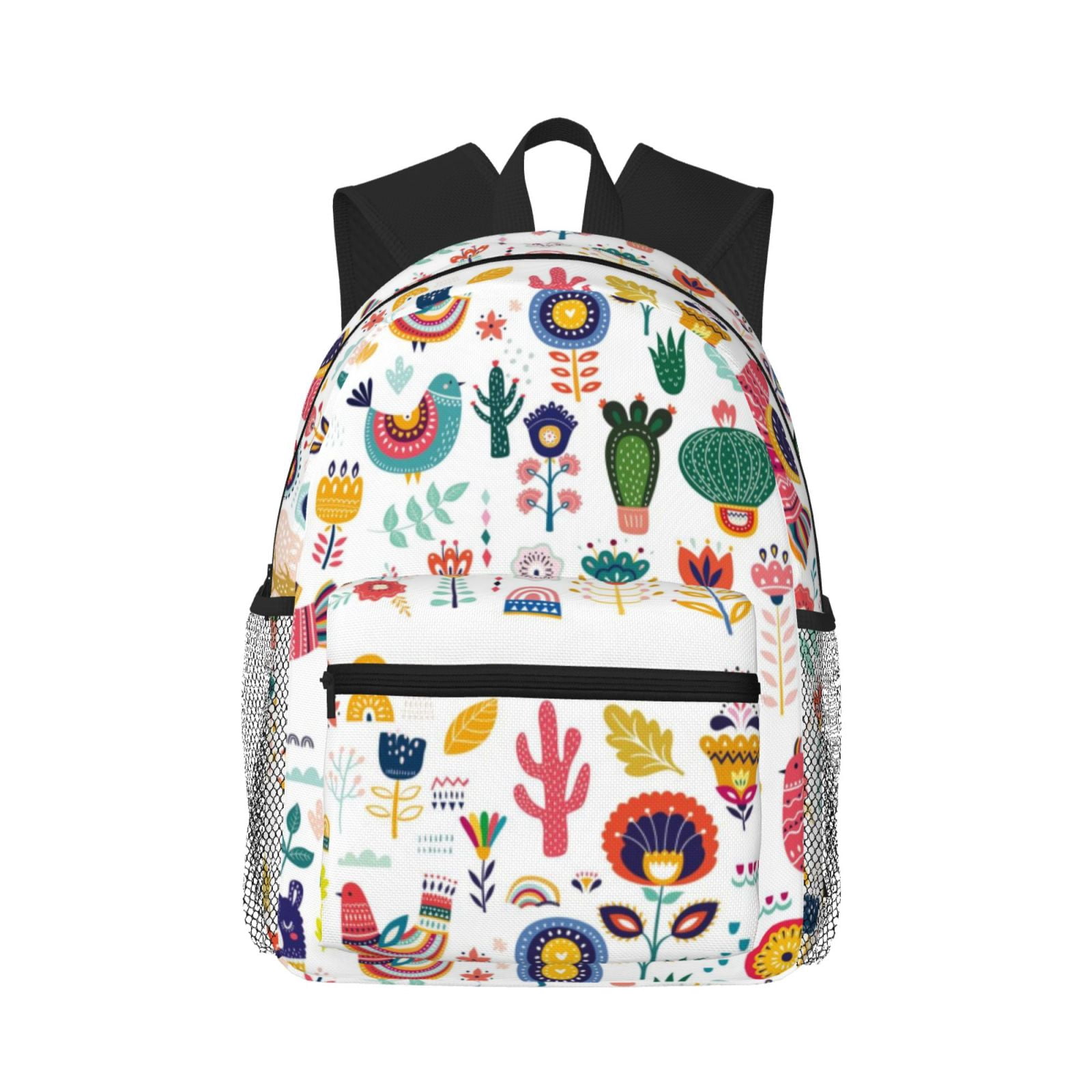 Bingfone Alpaca Flower Kids Backpack Girls And Boys Classic School ...