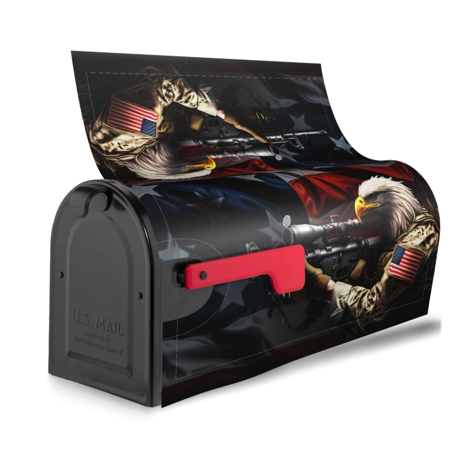 Bingfone American Bald Eagle Warrior Magnetic Mailbox Cover Standard ...