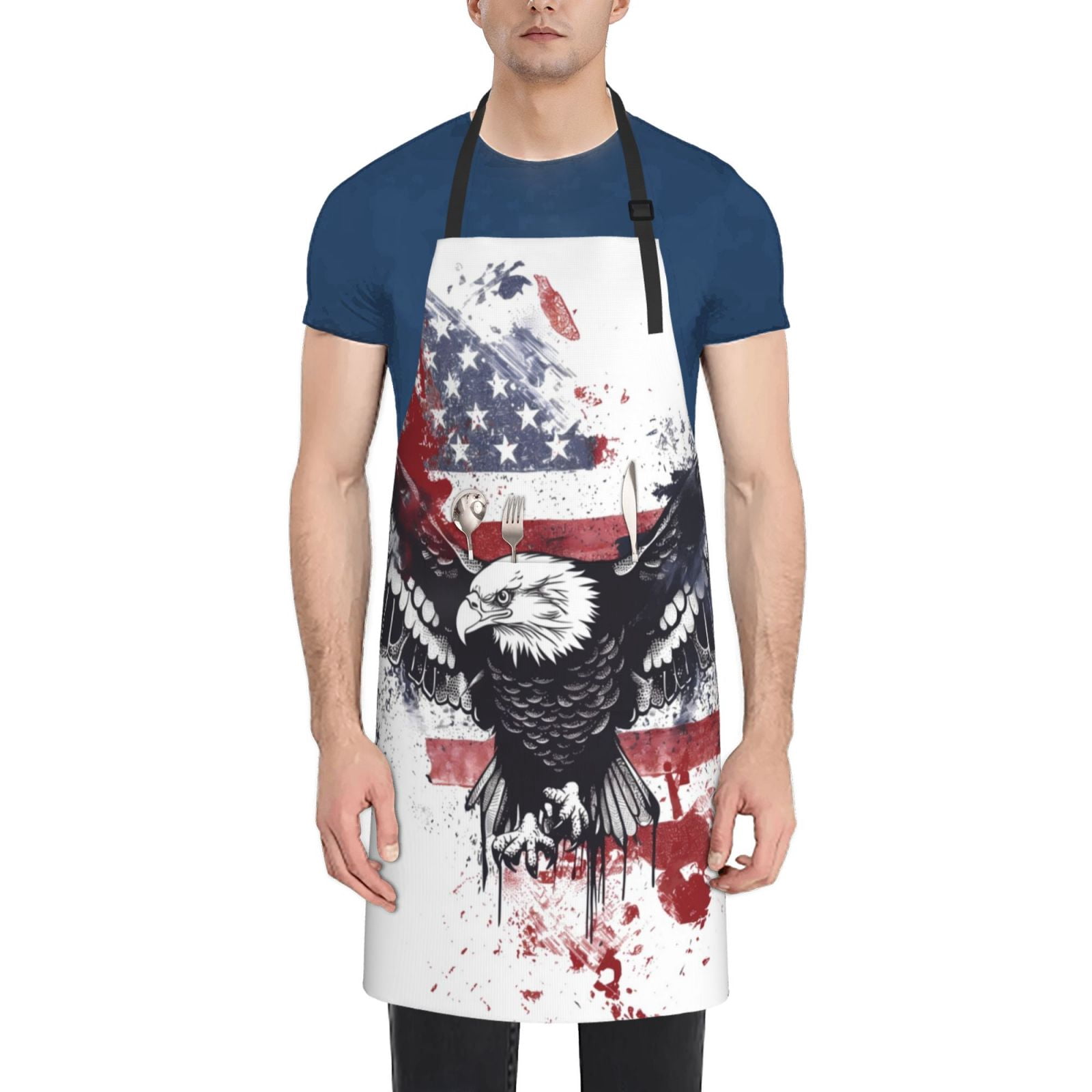 Bingfone American Flag Eagle Art Apron Gifts For Men, Women ...