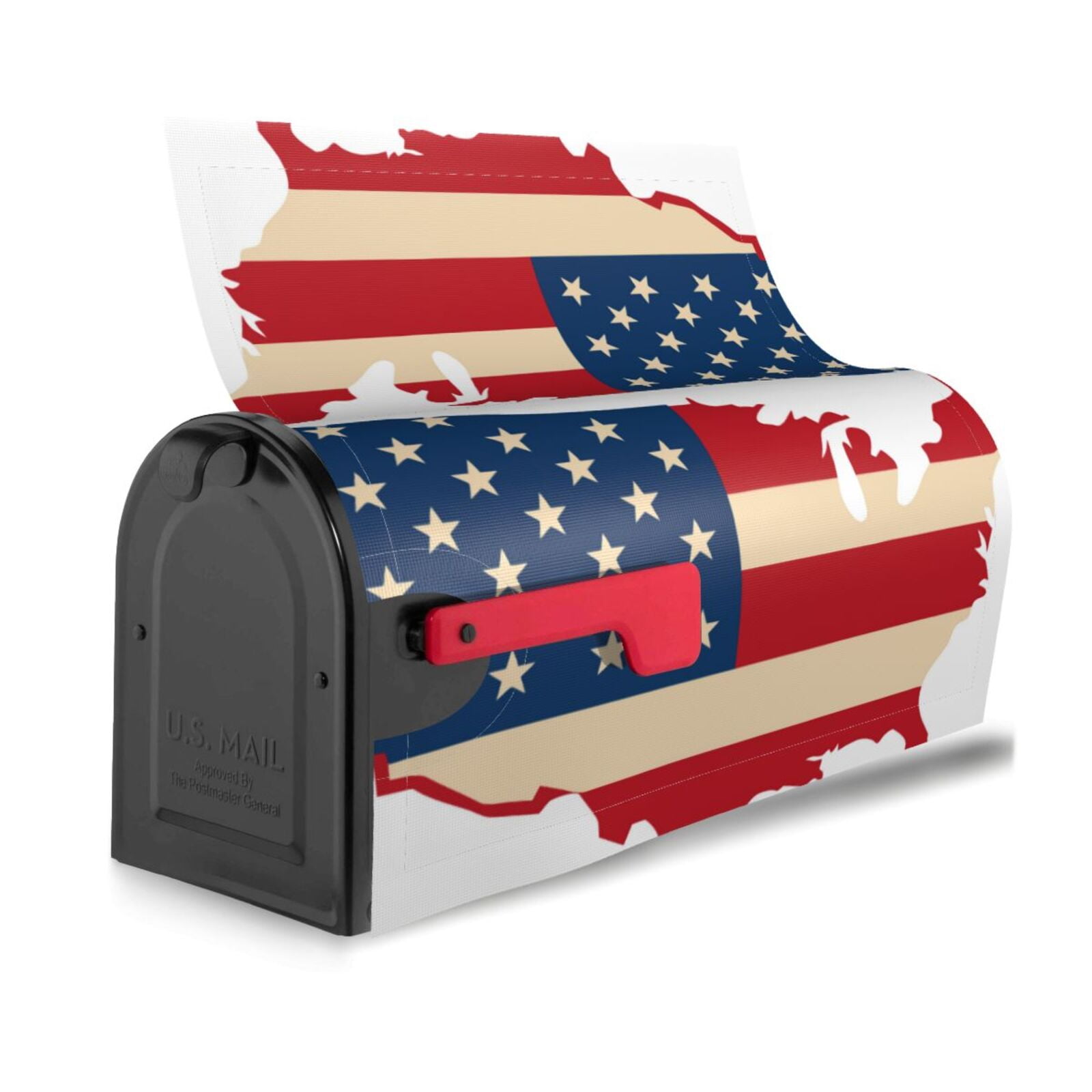 Bingfone American Flag Map Magnetic Mailbox Cover Standard Size for ...