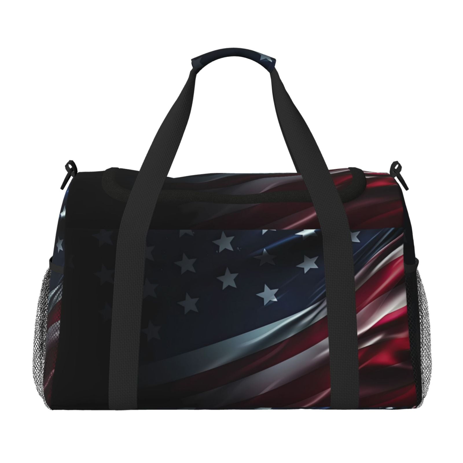 Bingfone American Flag Waving Print Print Travel Duffel Tote Bag ...