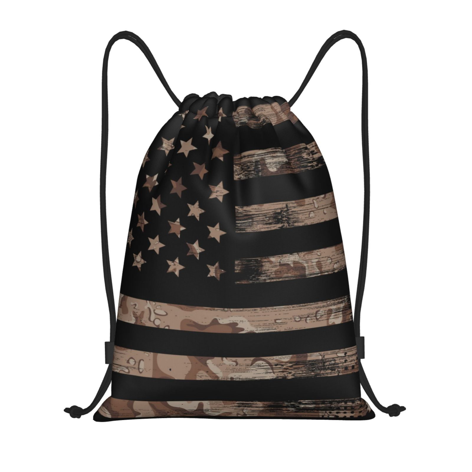 Bingfone American Flag With Desert Camouflage Drawstrings Backpacks ...
