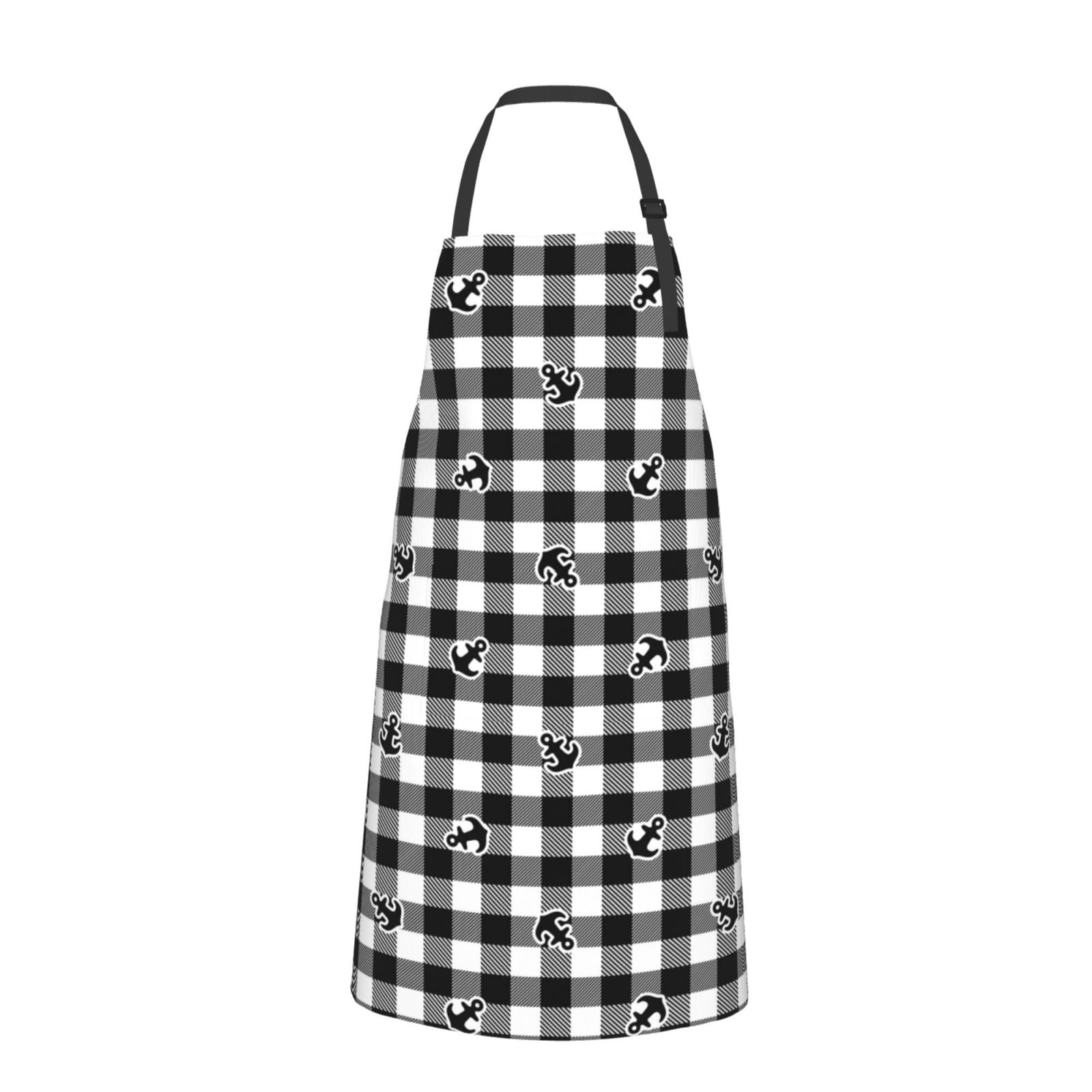 Bingfone Anchor Black Tartan Plaid Apron Gifts For Men, Women ...