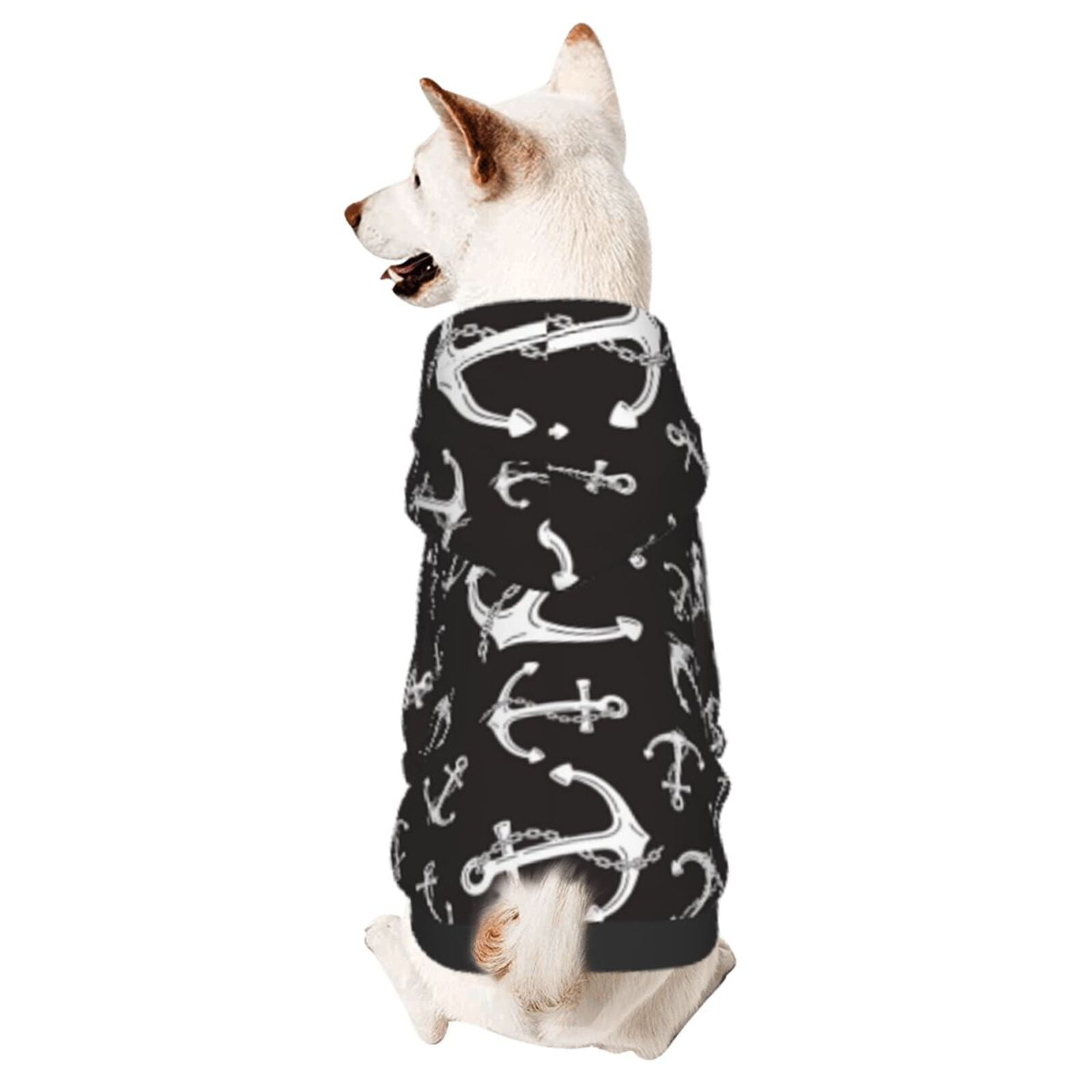 Bingfone Anchor Dog Clothes Hoodie, Pet Winter Coat,Puppy Sweatshirts ...