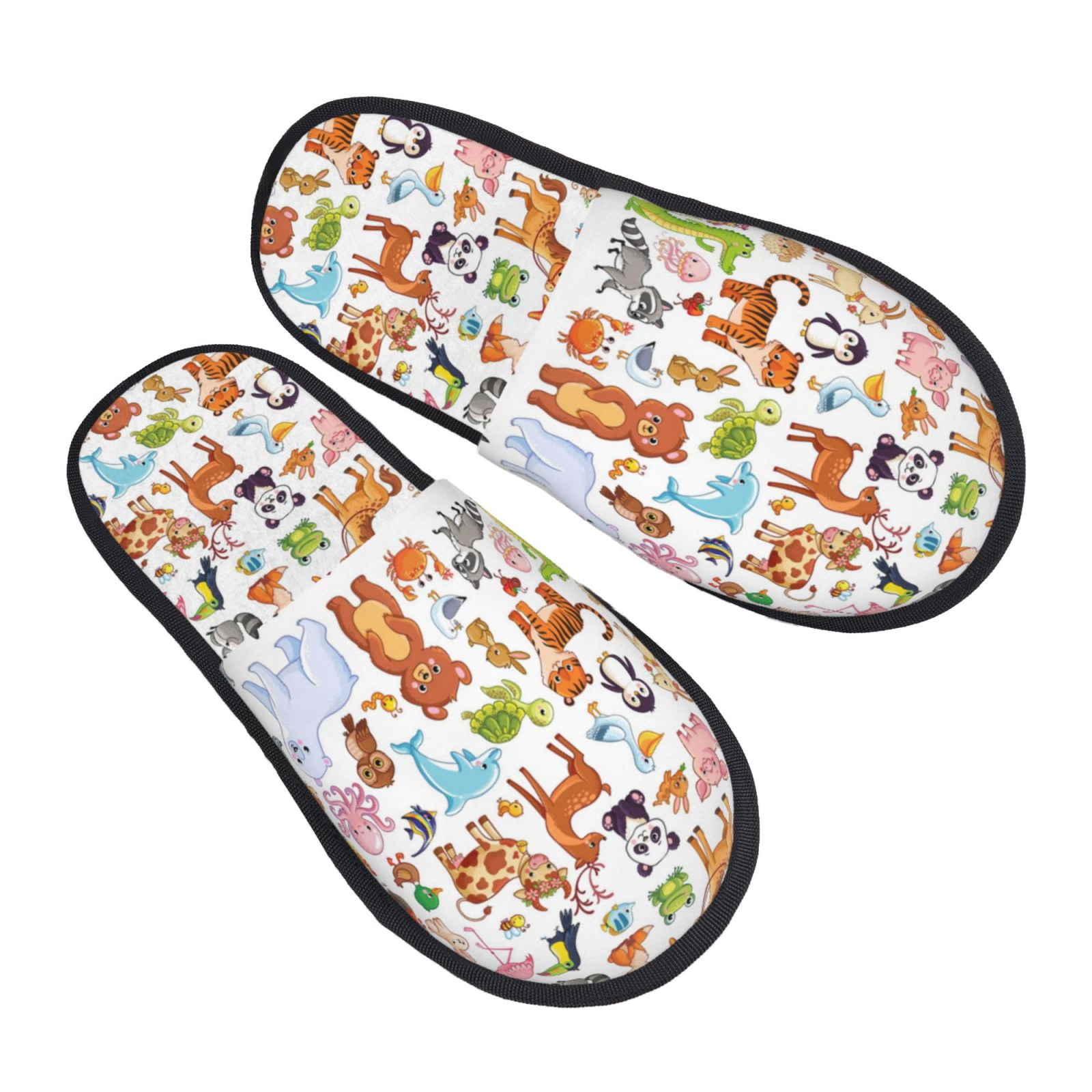 Bingfone Animal Cartoon Style House Slippers For Women Men With Soft ...