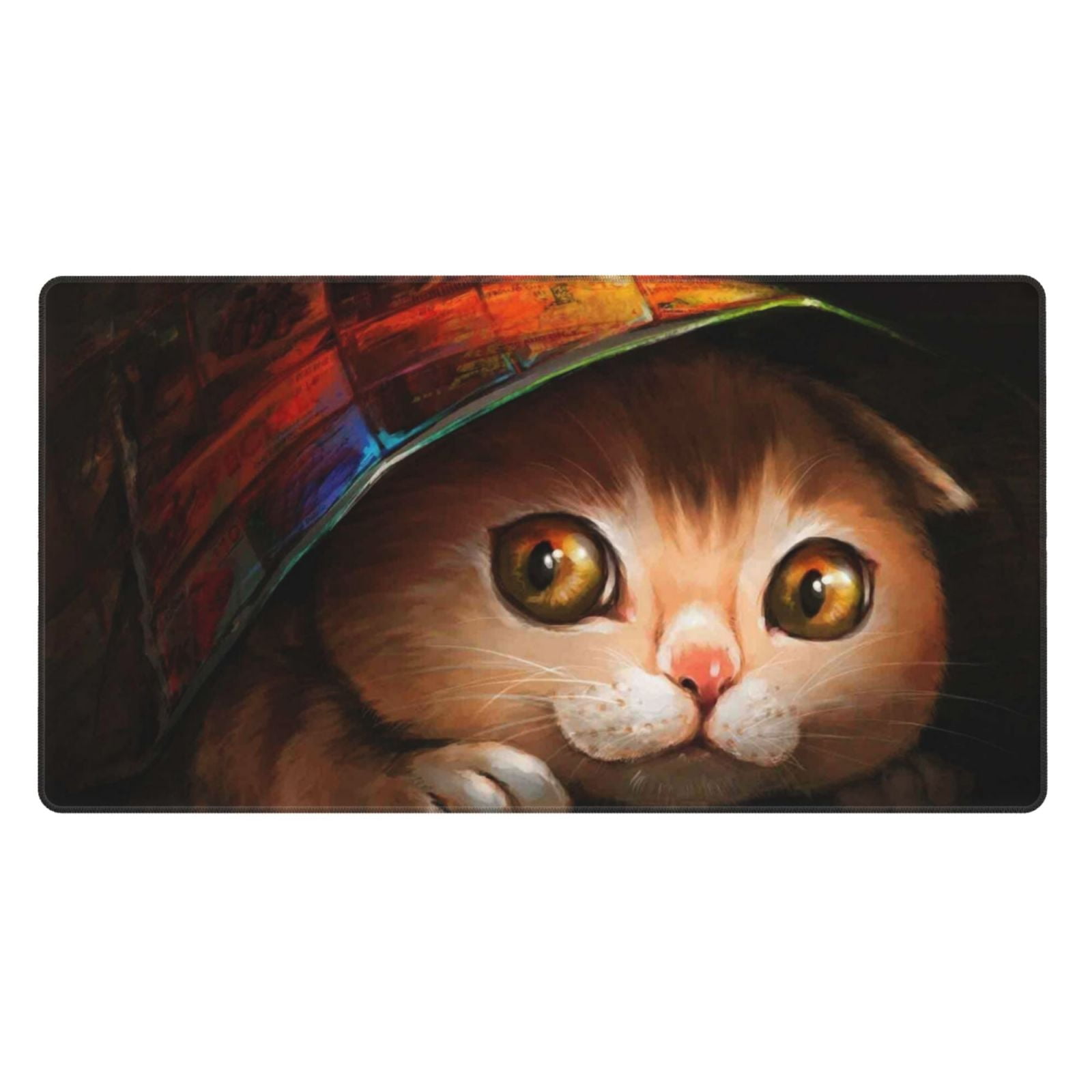 Bingfone Animal Cat Large Gaming Mouse Pad,Extended Desk Mousepad With ...