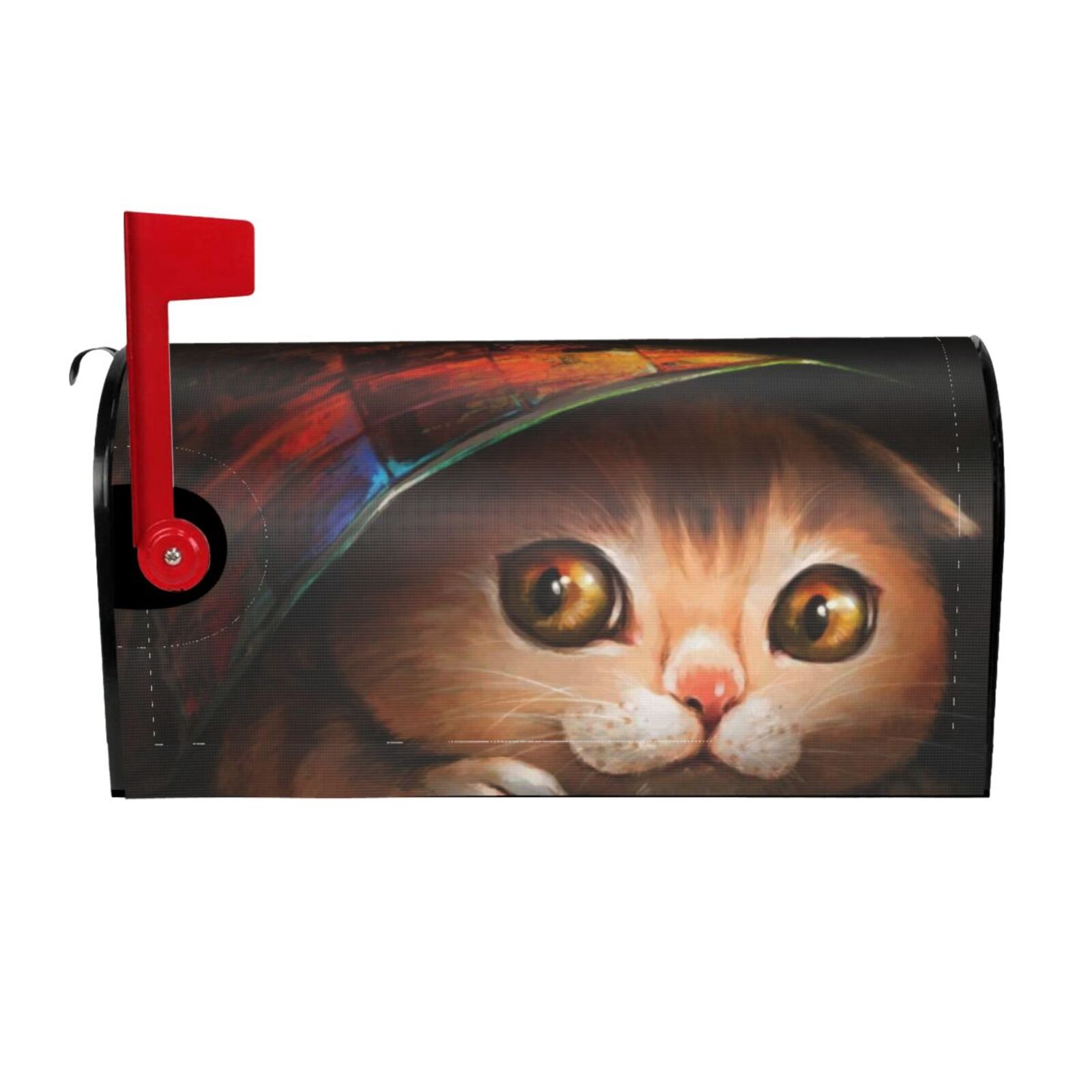 Bingfone Animal Cat Magnetic Mailbox Cover Standard Size For Garden ...