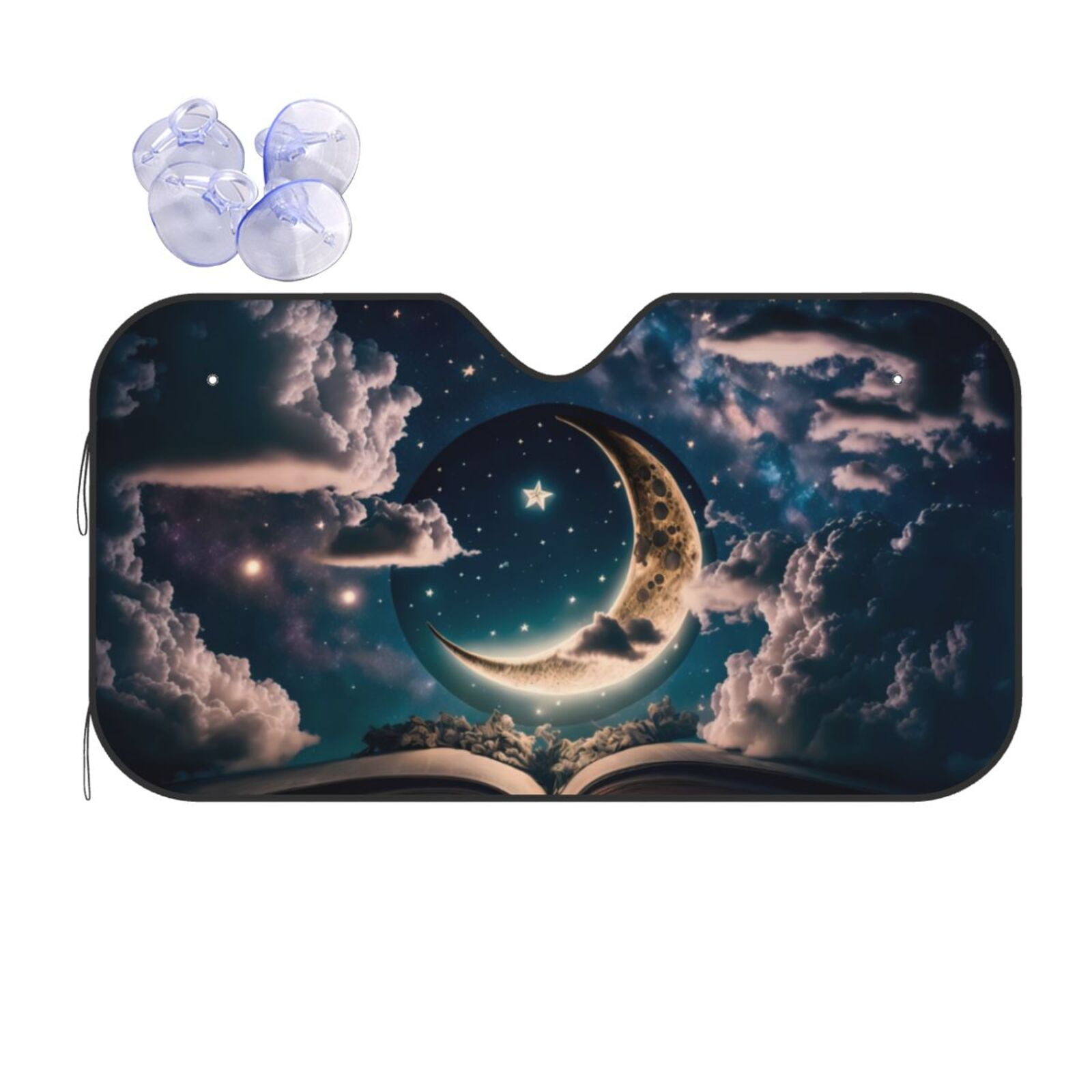Bingfone Artistic Starry Sky Moon Book Car Windshield Sun Shade ...