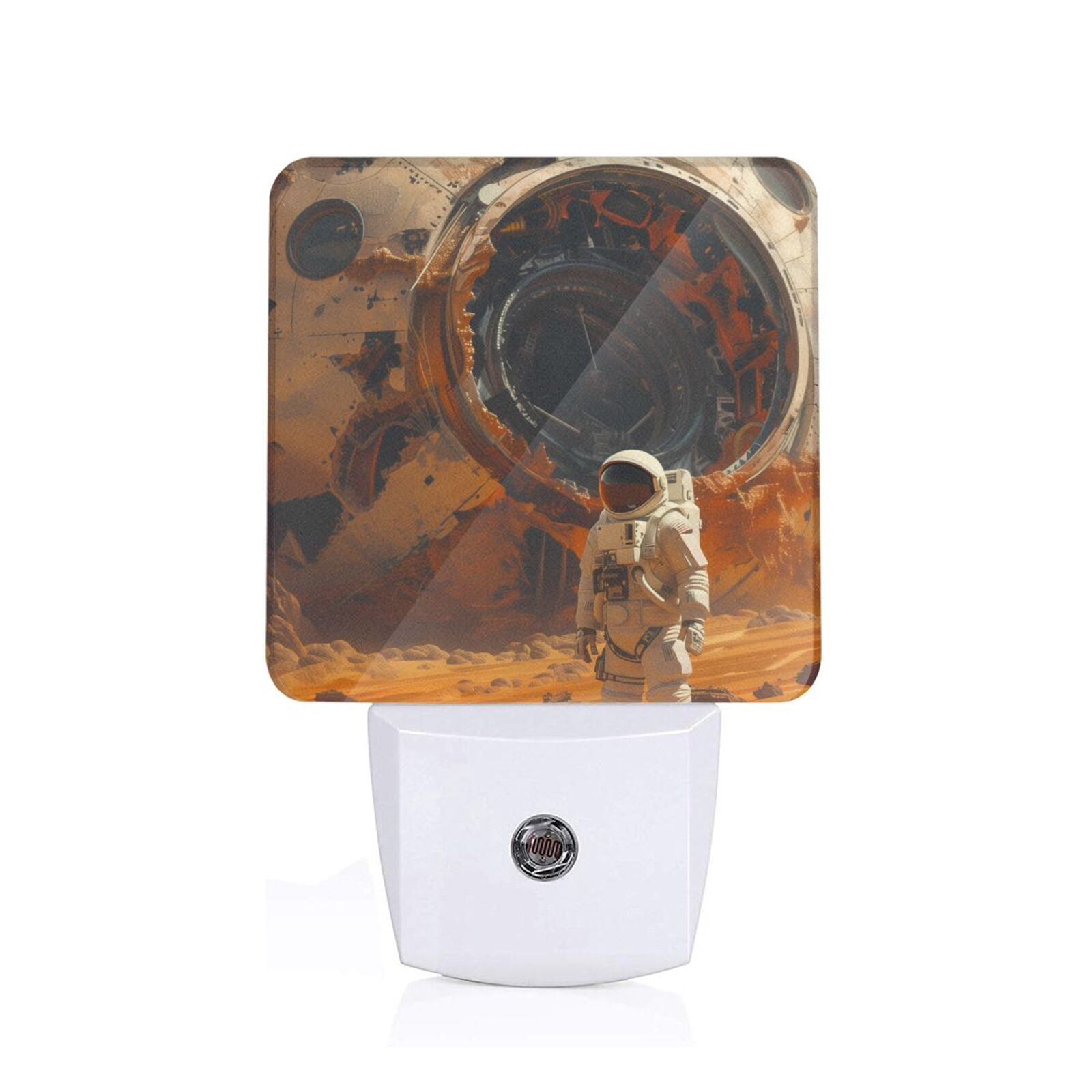 Bingfone Astronaut Exploring Mars Print Night Lights Plug into Wall ...