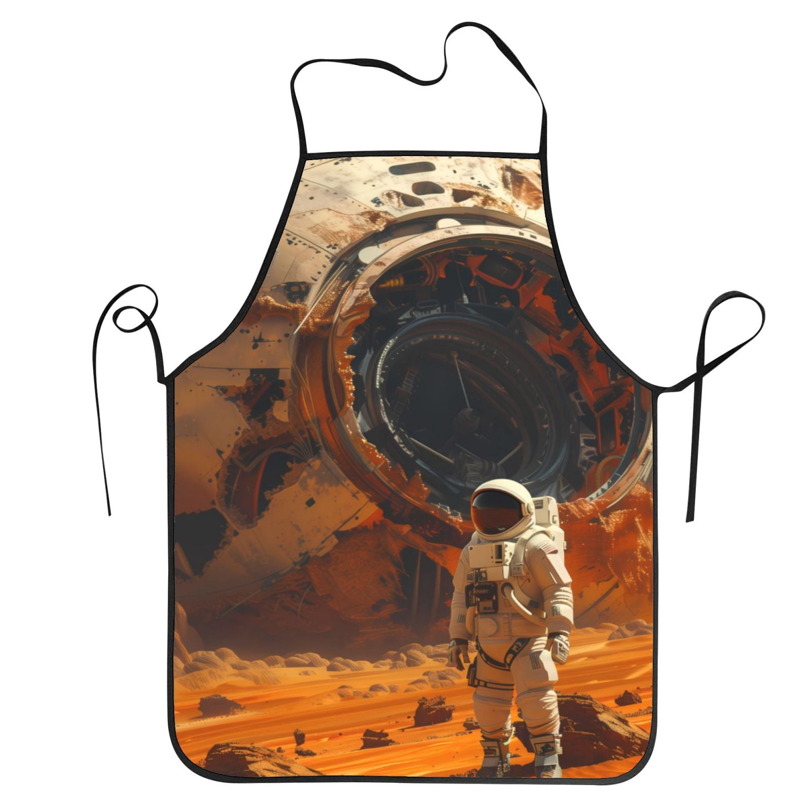 Bingfone Astronaut Exploring Mars for Tie-up Apron, Unisex Waterproof ...