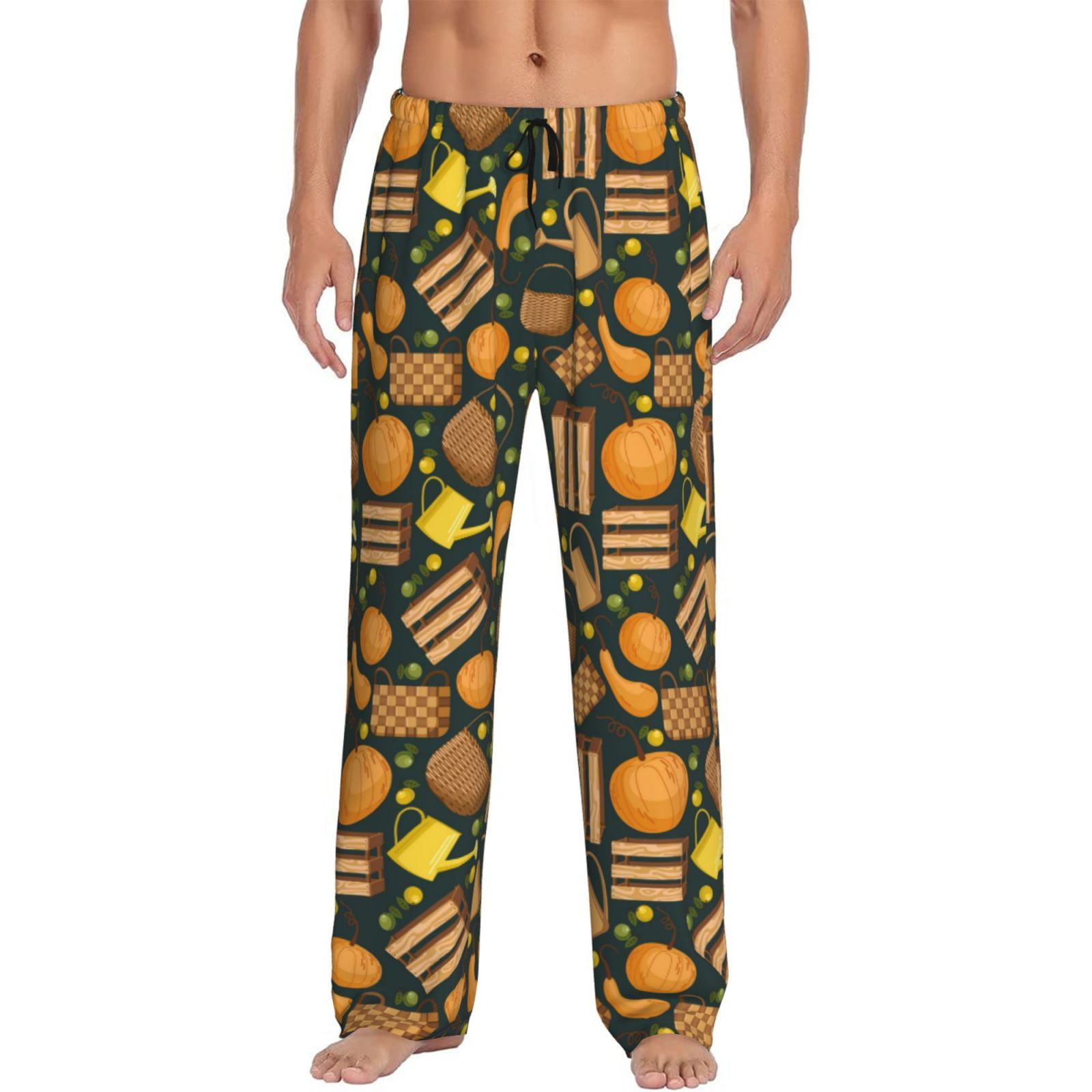 Bingfone Autumn Harvest Pumpkin Basket Mens All Over Print Sleep Pajama ...
