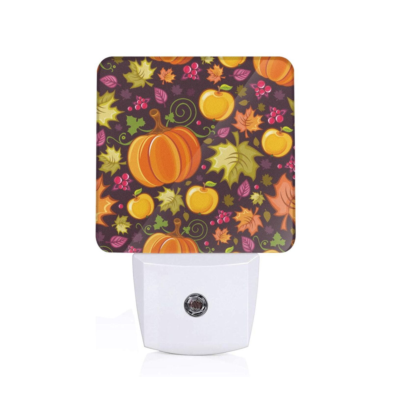 Bingfone Autumn Harvest Pumpkin Joy Print Night Lights Plug into Wall ...