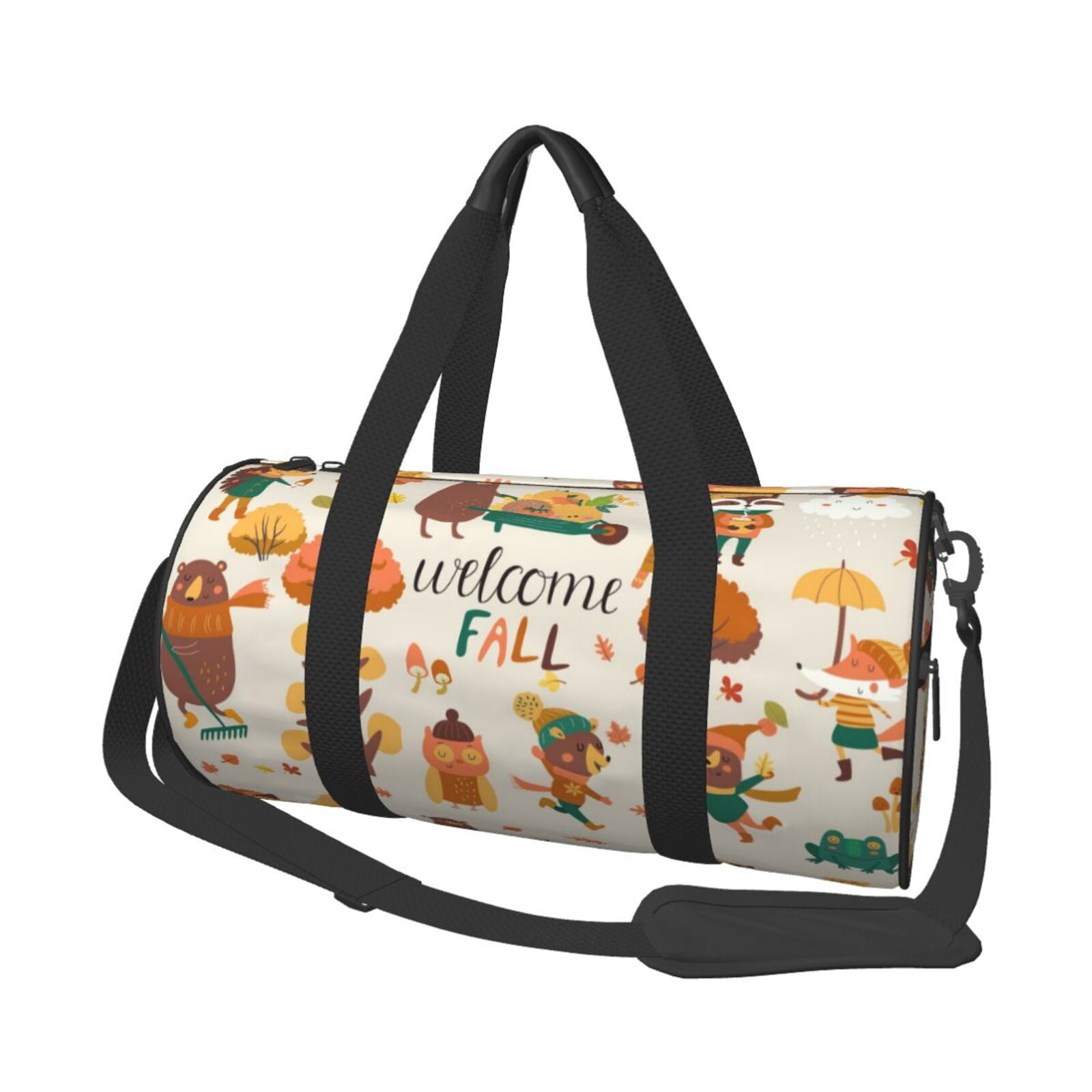 Bingfone Autumn In The Forest Print Gym Duffle Backpack for Men Women ...