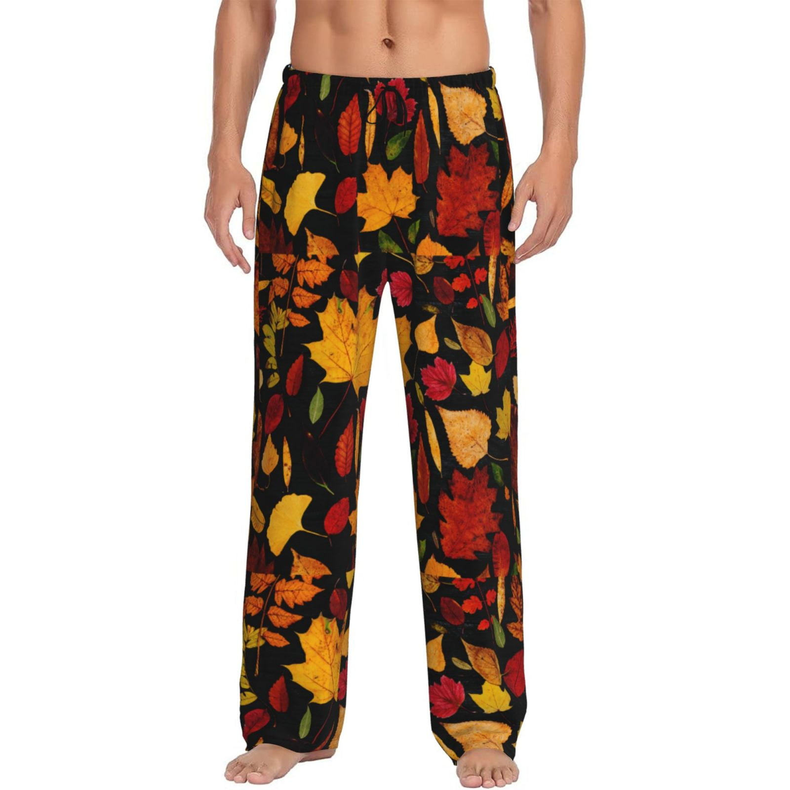 Bingfone Autumn Maple Leaves A Mens All Over Print Sleep Pajama Pants ...