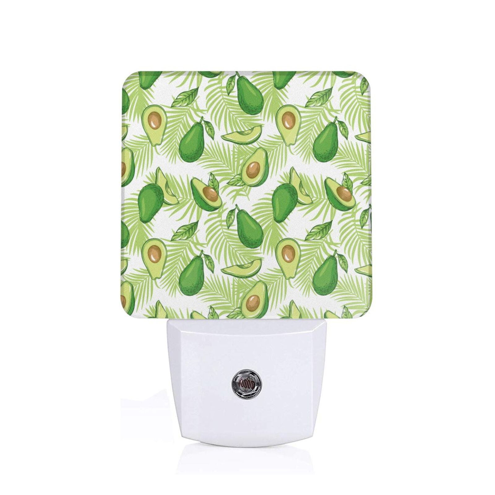 Bingfone Avocado And Tropical Palm Leaves Print Night Lights Plug into ...