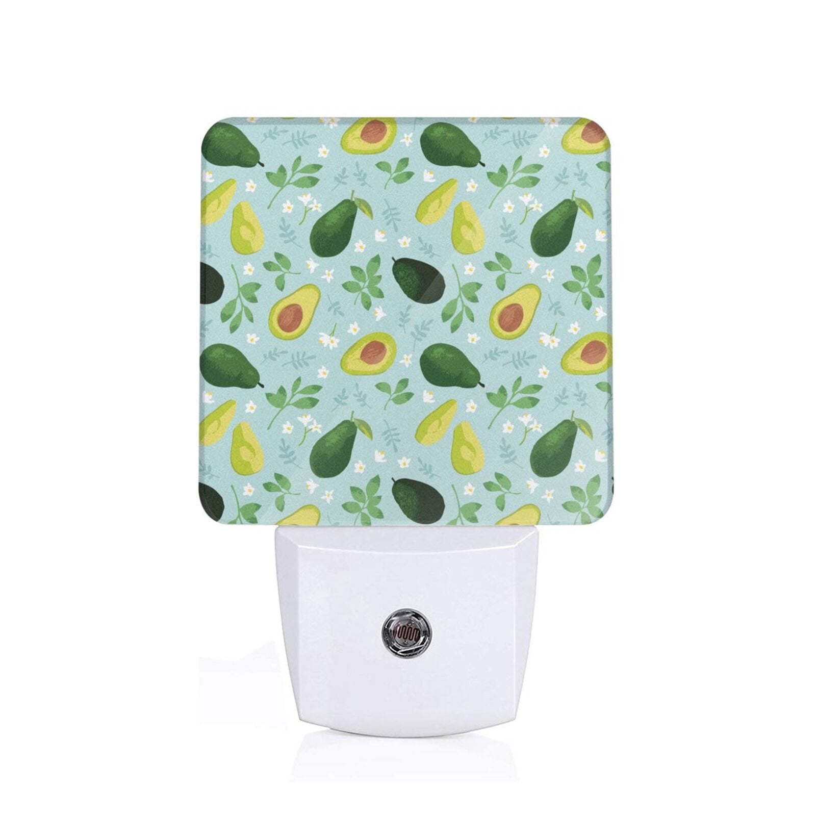 Bingfone Avocado Flowers And Leaves Print Night Lights Plug into Wall ...