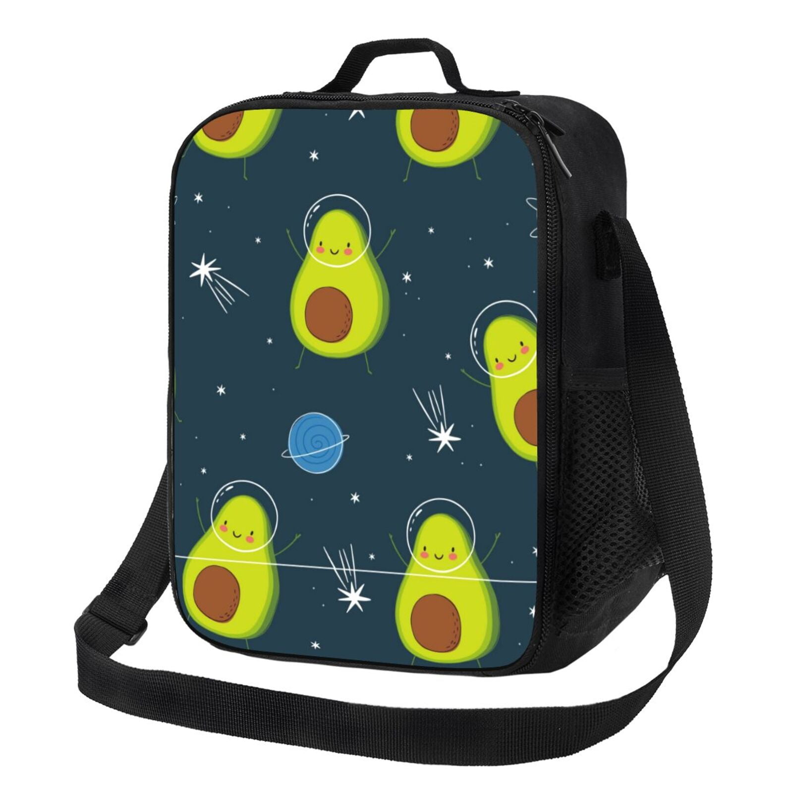Bingfone Avocado In Space Reusable Insulated Lunch Bag Cooler For Work ...