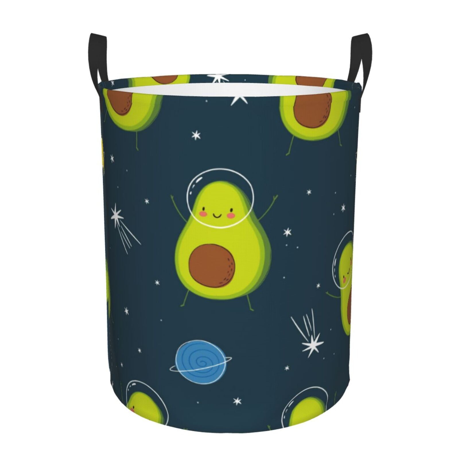 Bingfone Avocado In Space Waterproof Foldable Laundry Hamper Bucket ...
