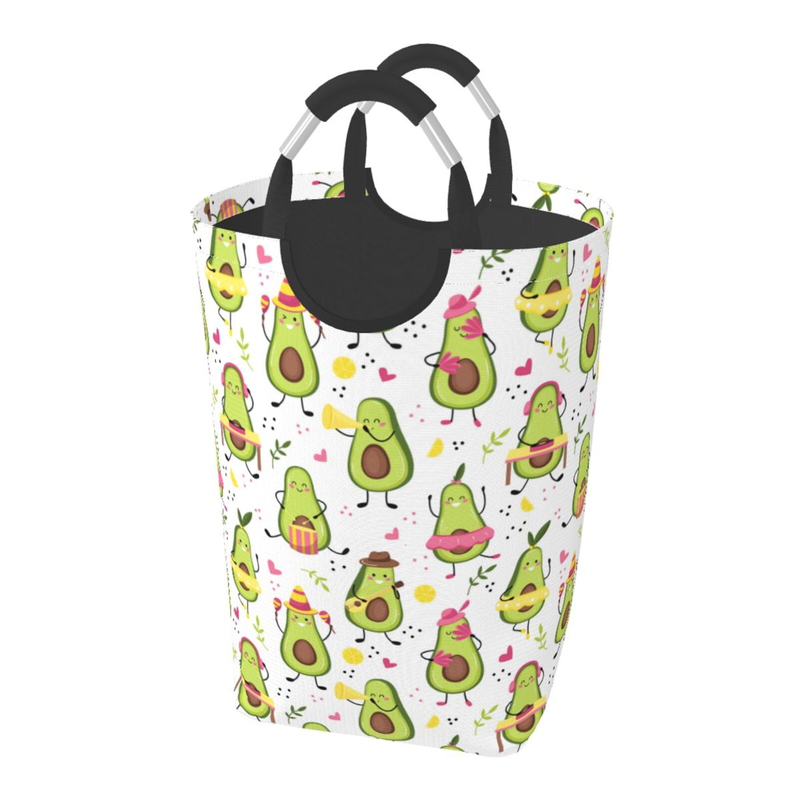 Bingfone Avocado Playing Music Laundry Hamper,Large Canvas Fabric ...