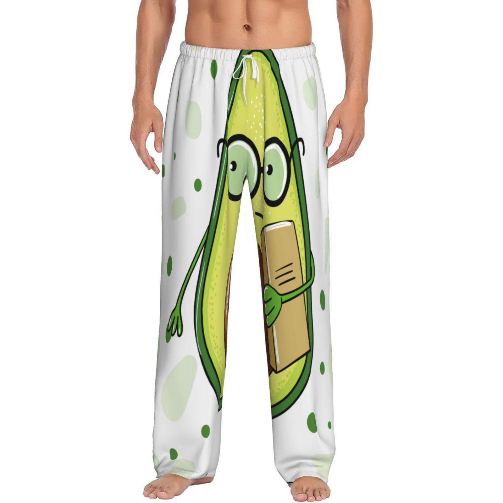 Bingfone Avocado With Glasses Mens All Over Print Sleep Pajama Pants-X ...