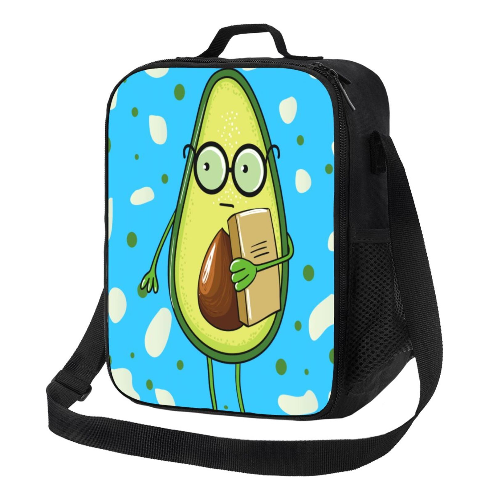 Bingfone Avocado With Glasses Reusable Insulated Lunch Bag Cooler For ...
