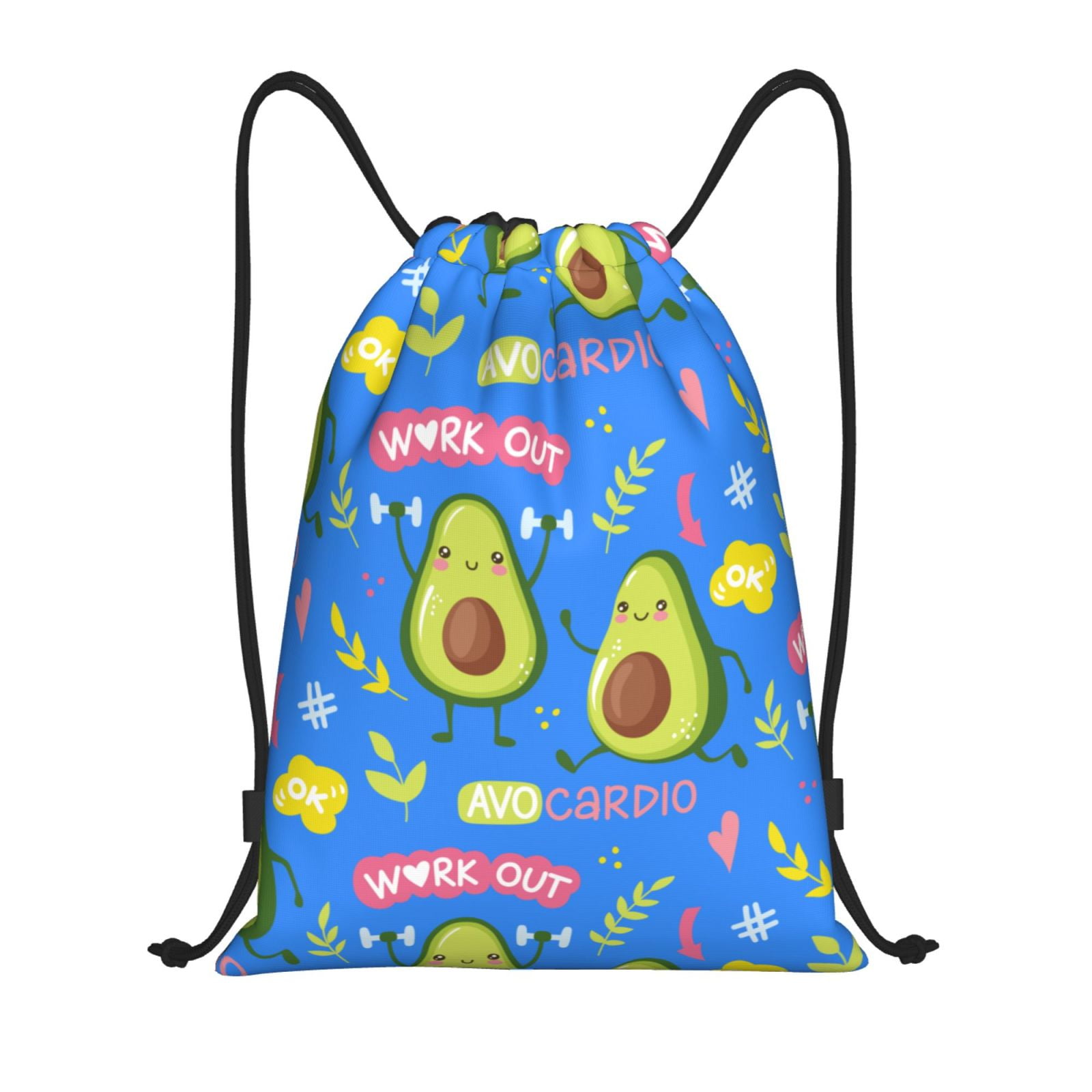 Bingfone Avocado Work Out Drawstrings Backpacks Bags For Men Women Gym ...