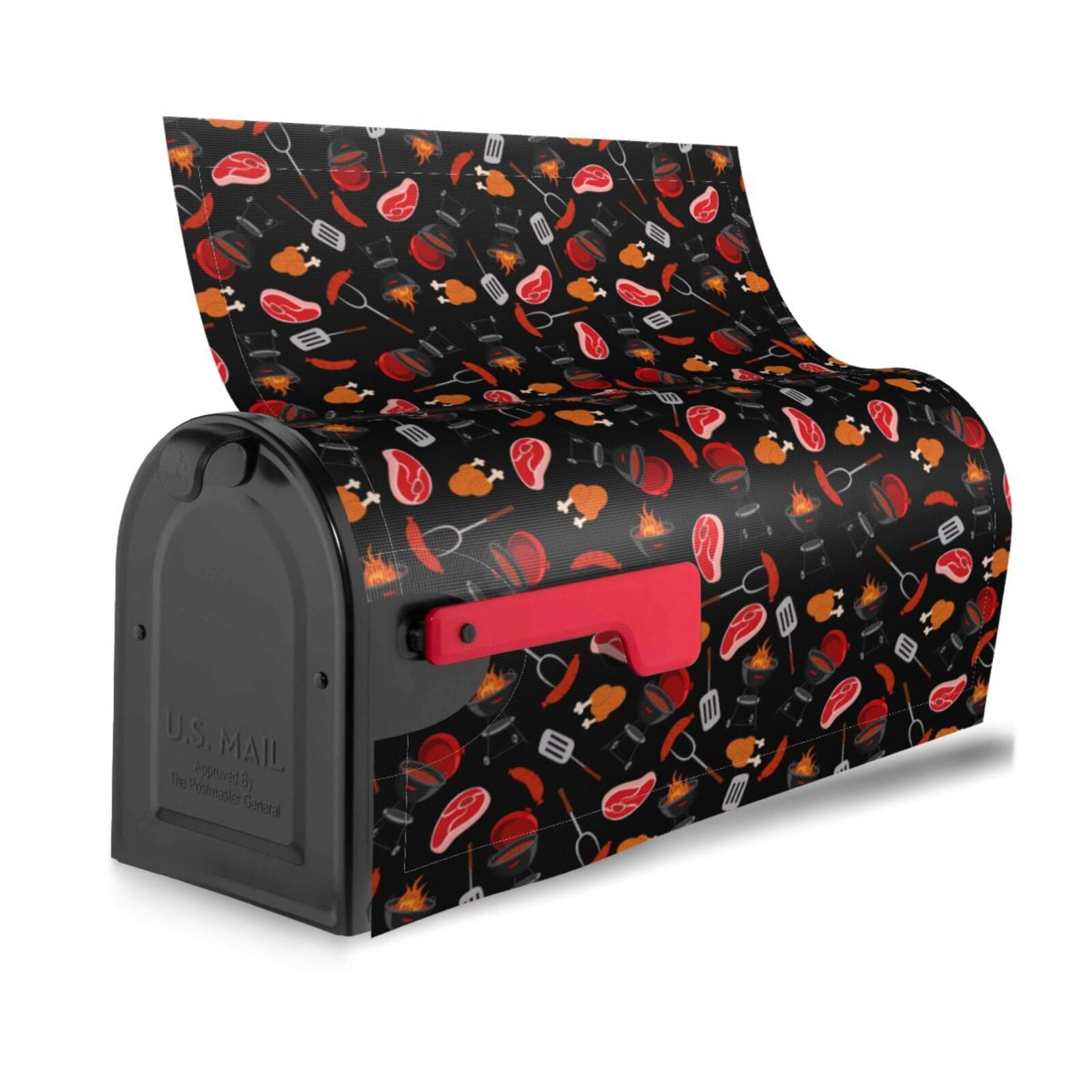 Bingfone BBQ Magnetic Mailbox Cover Standard Size for Garden Yard ...