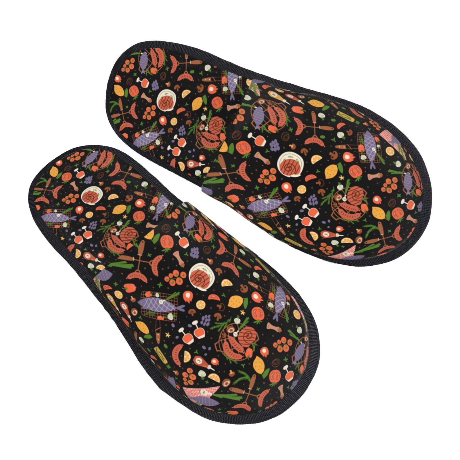 Bingfone BBQ Party House Slippers for Women Men with Soft Rubber Sole ...