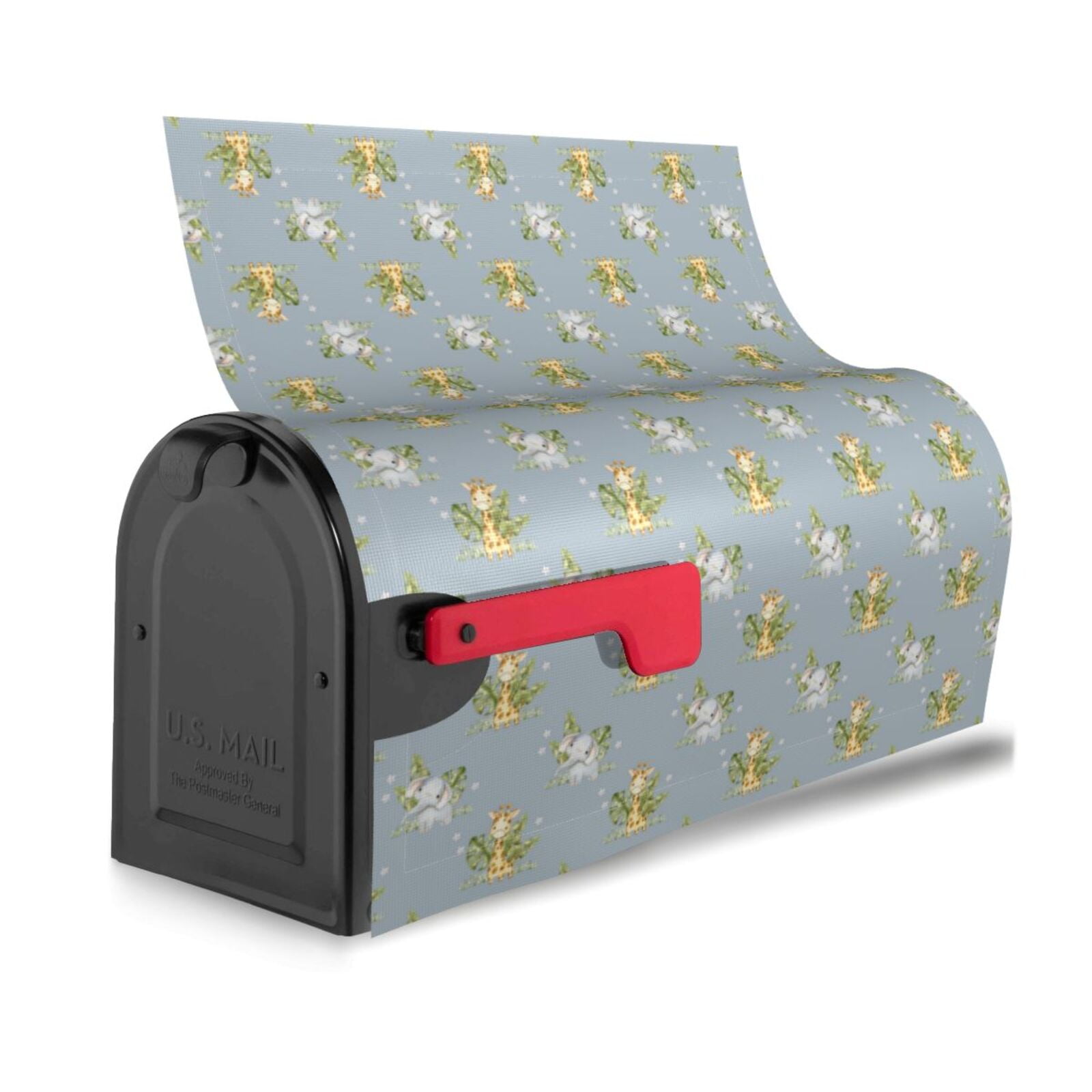 Bingfone Baby Elephant Giraffe Magnetic Mailbox Cover Standard Size for ...