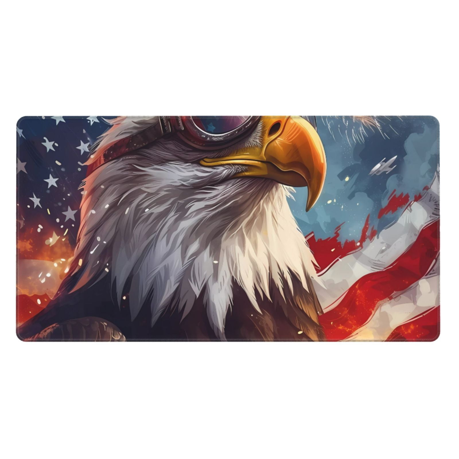 Bingfone Bald Eagle Pilot Large Gaming Mouse Pad,Extended Desk Mousepad ...