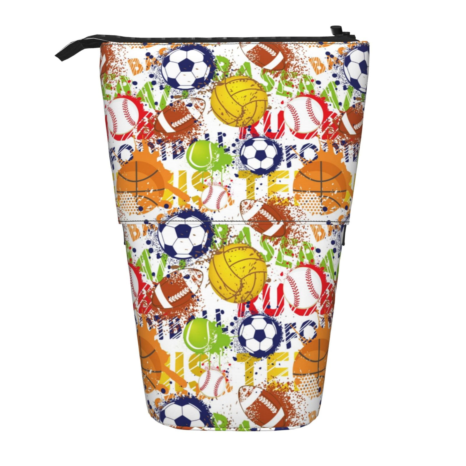 Bingfone Balls Print Telescopic Pencil Bag Pen Holder Pop Up Stationery ...